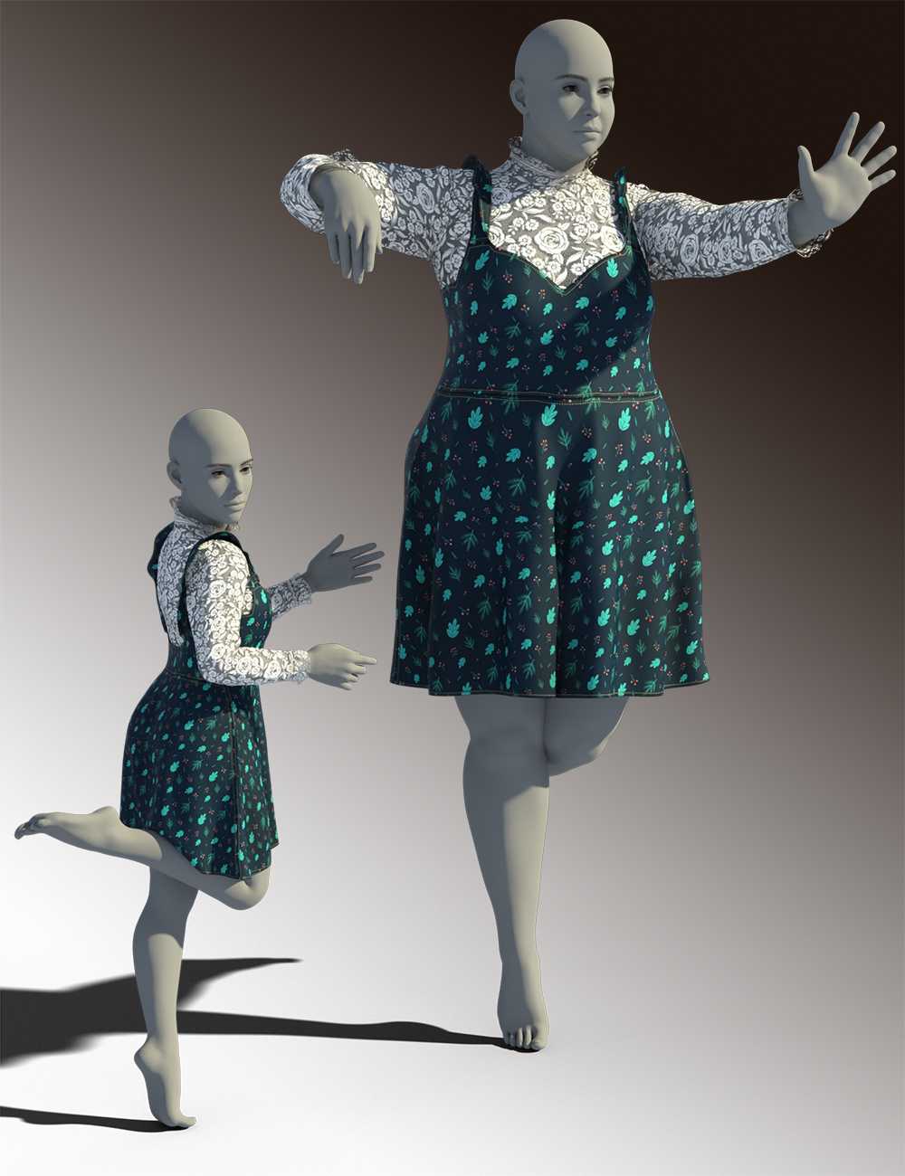 dForce Dreamy Daisy Outfit for Genesis 9 | Daz 3D