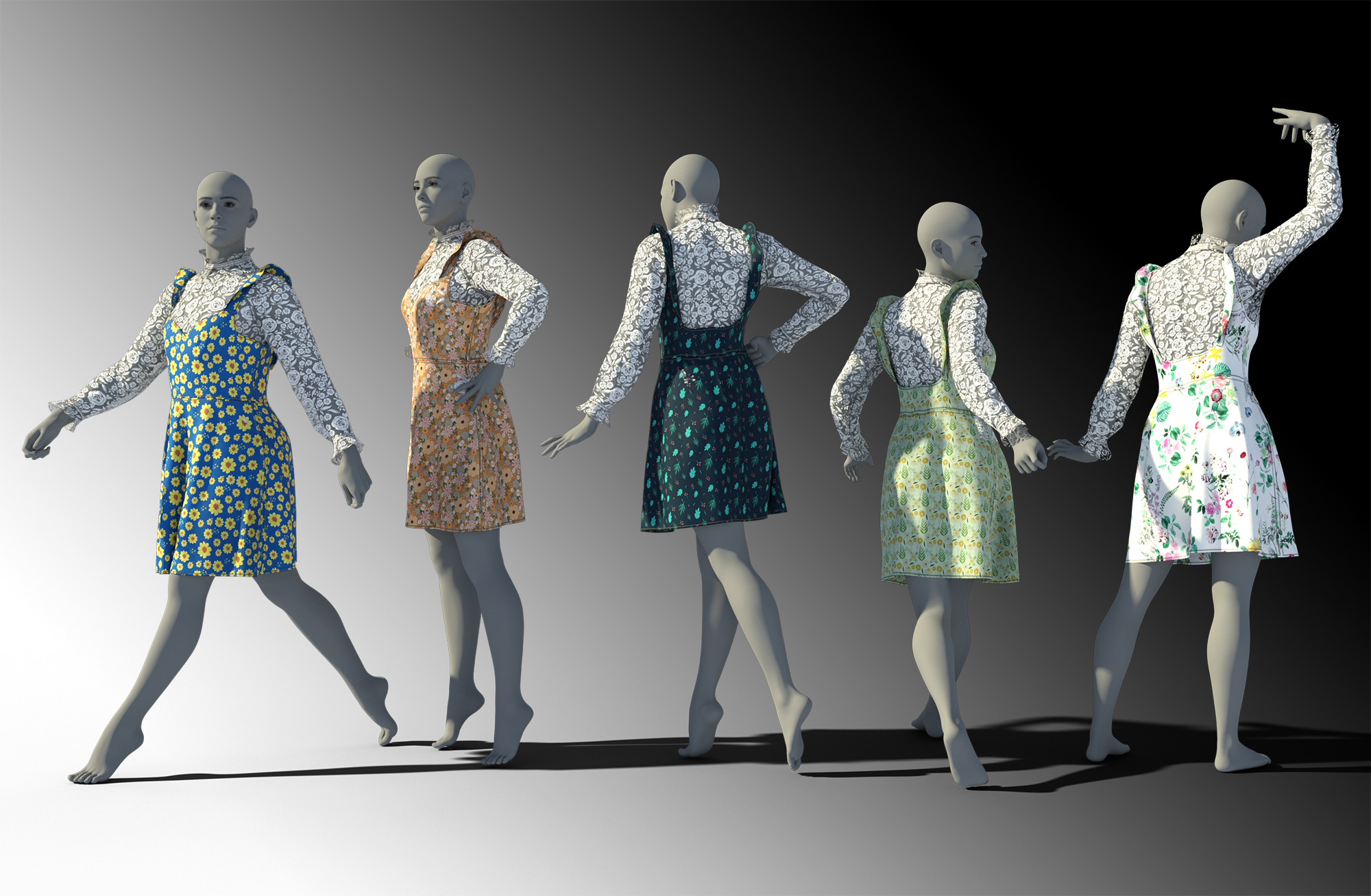 dForce Dreamy Daisy Outfit for Genesis 9 | Daz 3D