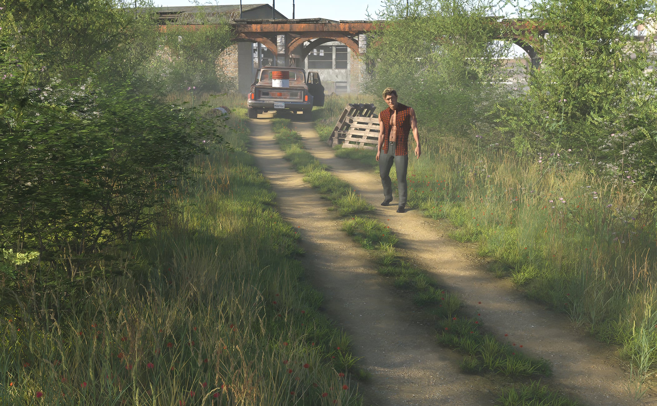 Hedgerow Kit - Wild Hawthorne Hedges Base | Daz 3D