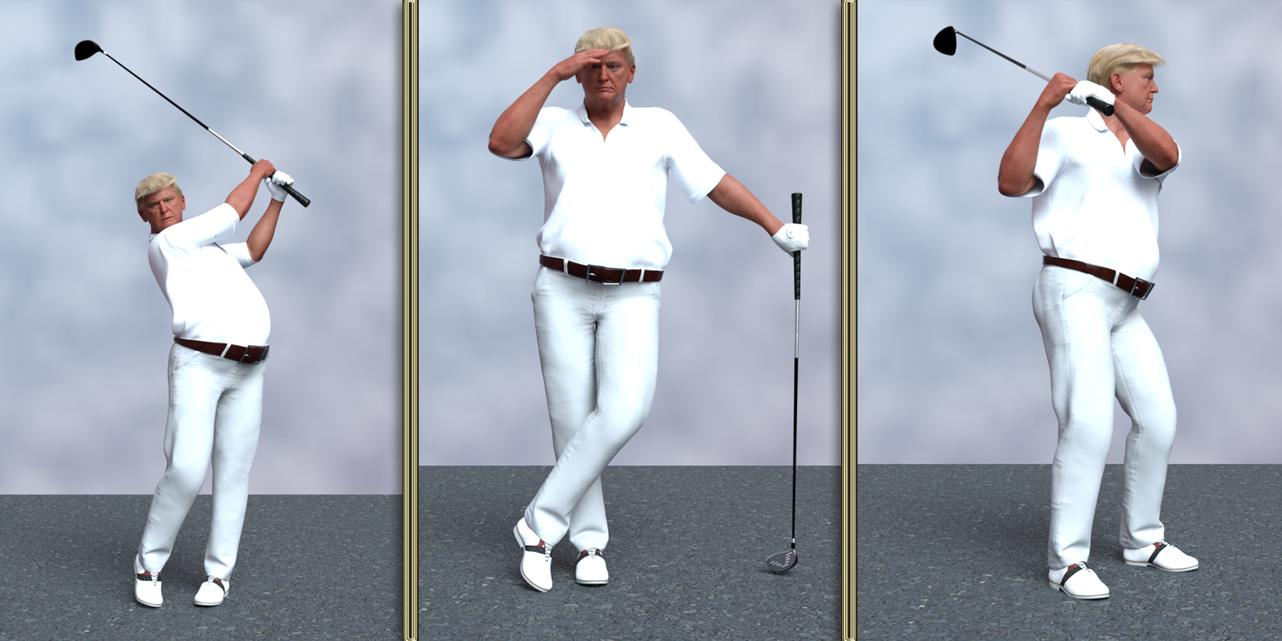 Hole in One Poses for Donnie 9 | Daz 3D