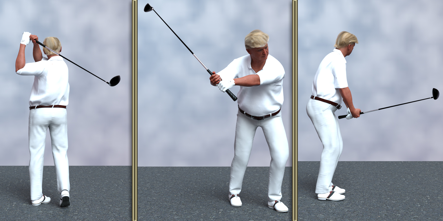 Hole in One Poses for Donnie 9 | Daz 3D