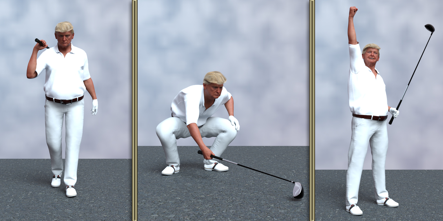 Hole in One Poses for Donnie 9 | Daz 3D