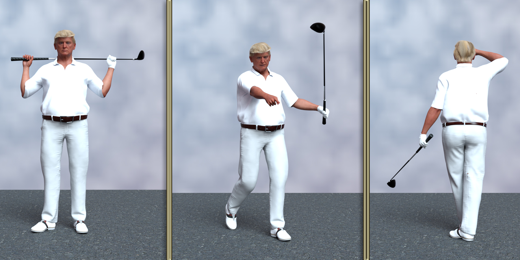 Hole in One Poses for Donnie 9 | Daz 3D