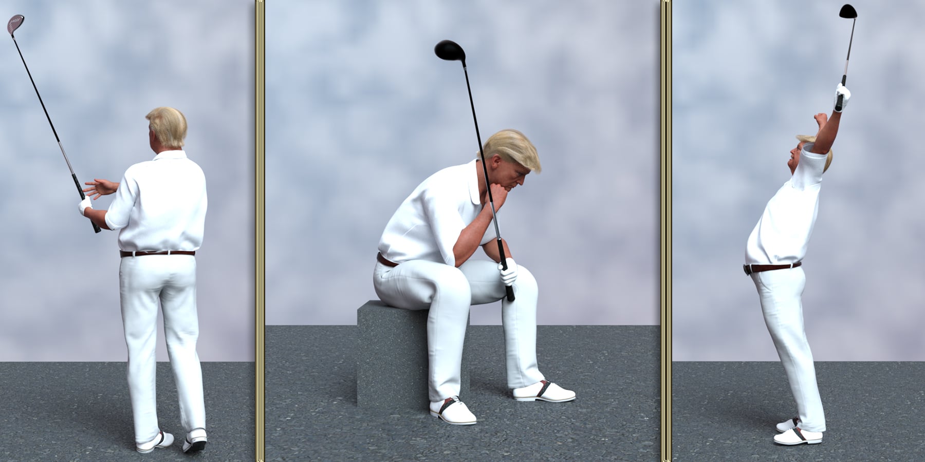 Hole in One Poses for Donnie 9 | Daz 3D