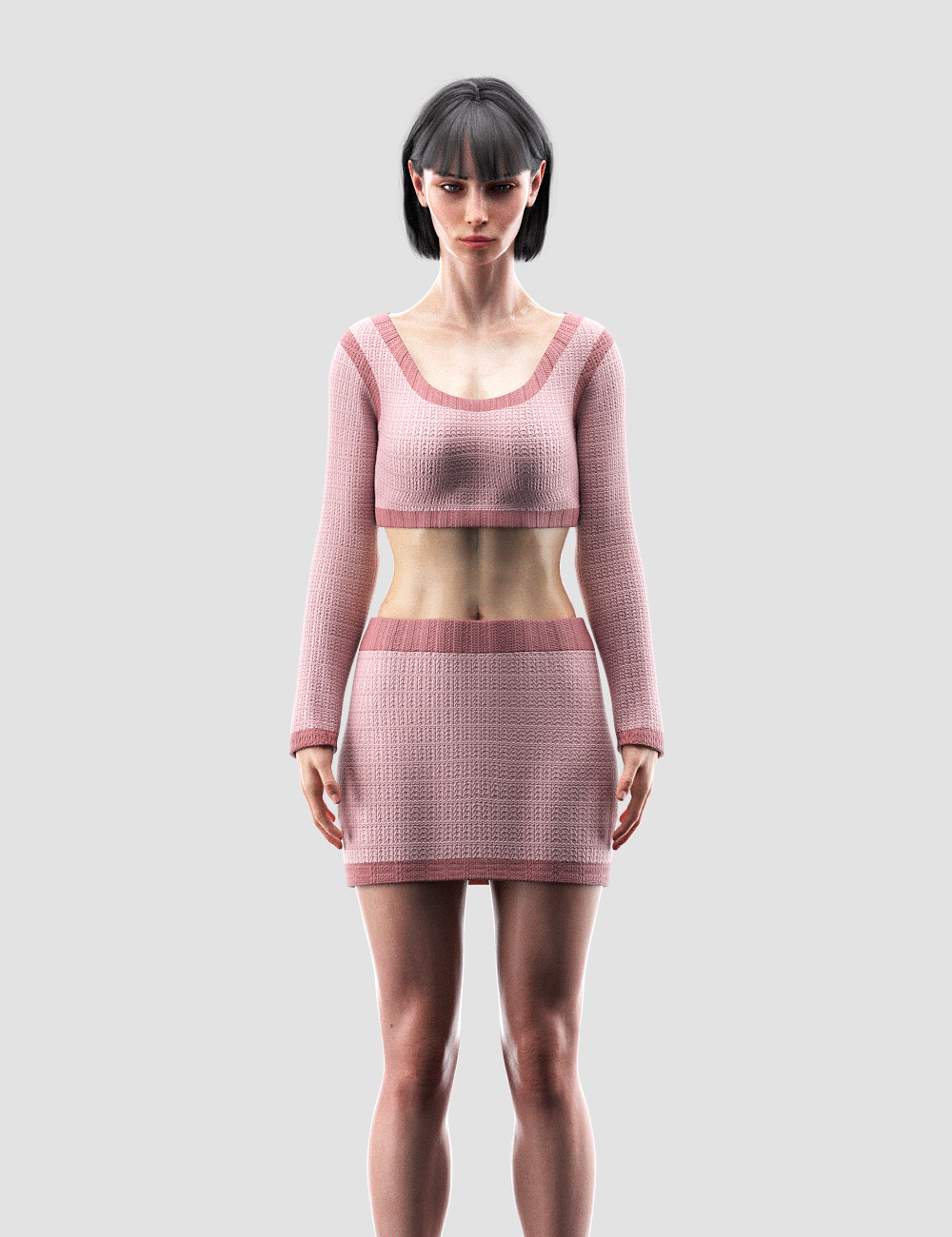 dForce Rose Knit Outfit for Genesis 9 | Daz 3D