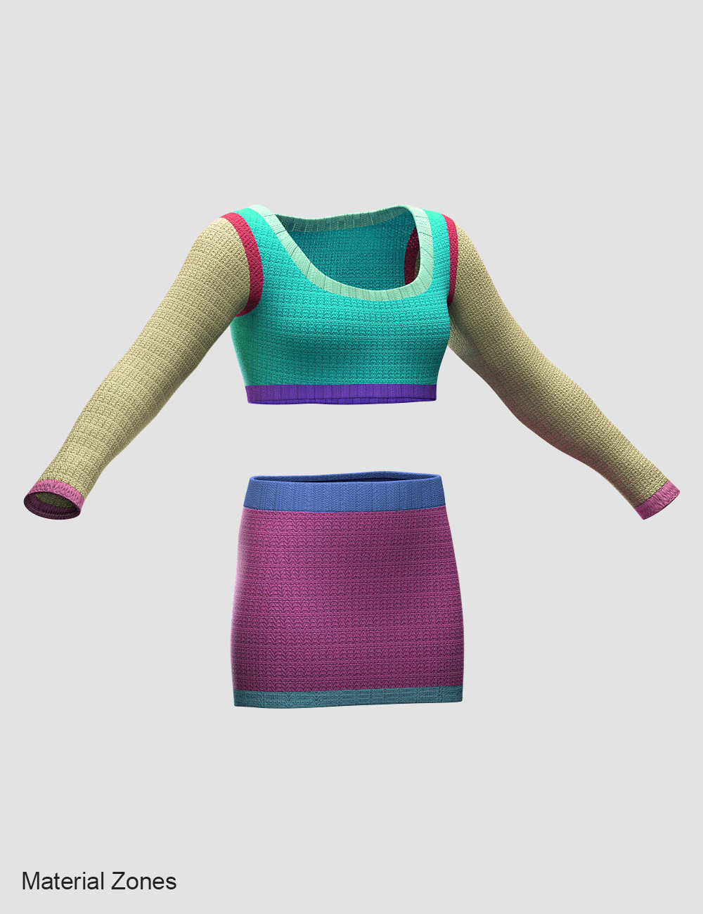 dForce Rose Knit Outfit for Genesis 9 | Daz 3D