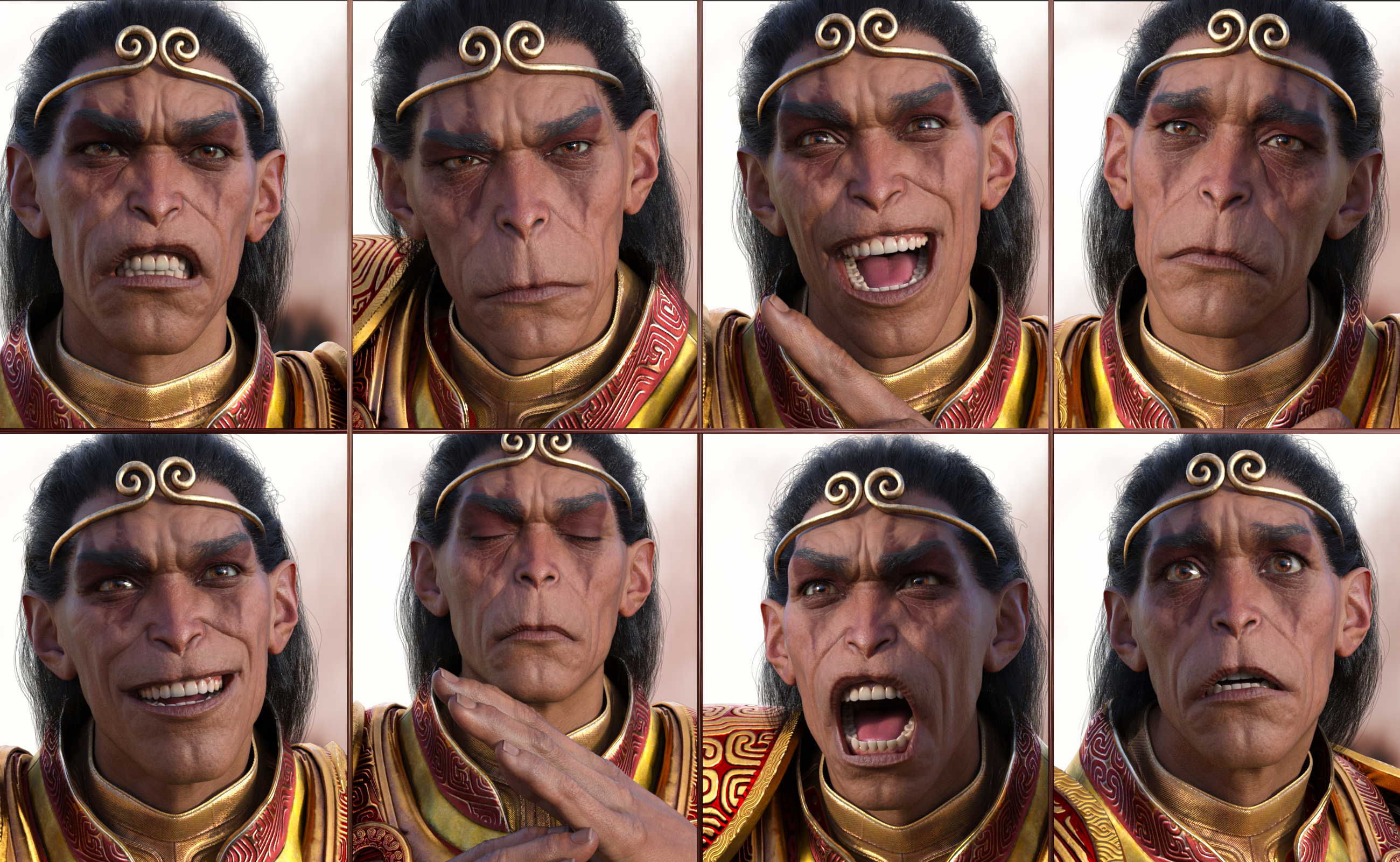 JW Jungle King Expressions for Wukong 9 | Daz 3D