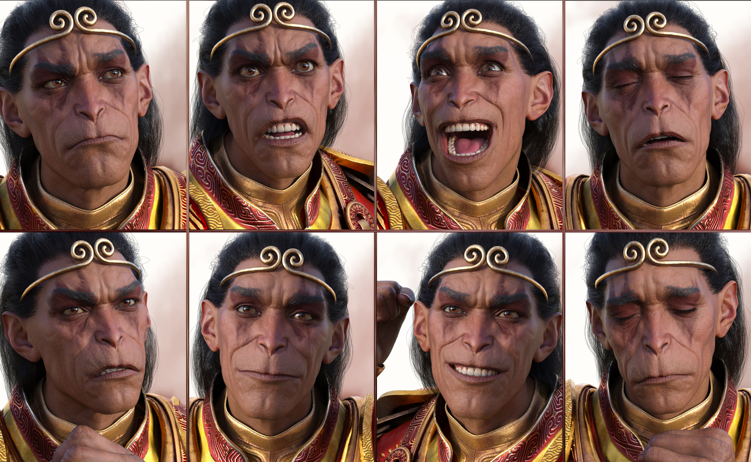 JW Jungle King Expressions for Wukong 9 | Daz 3D