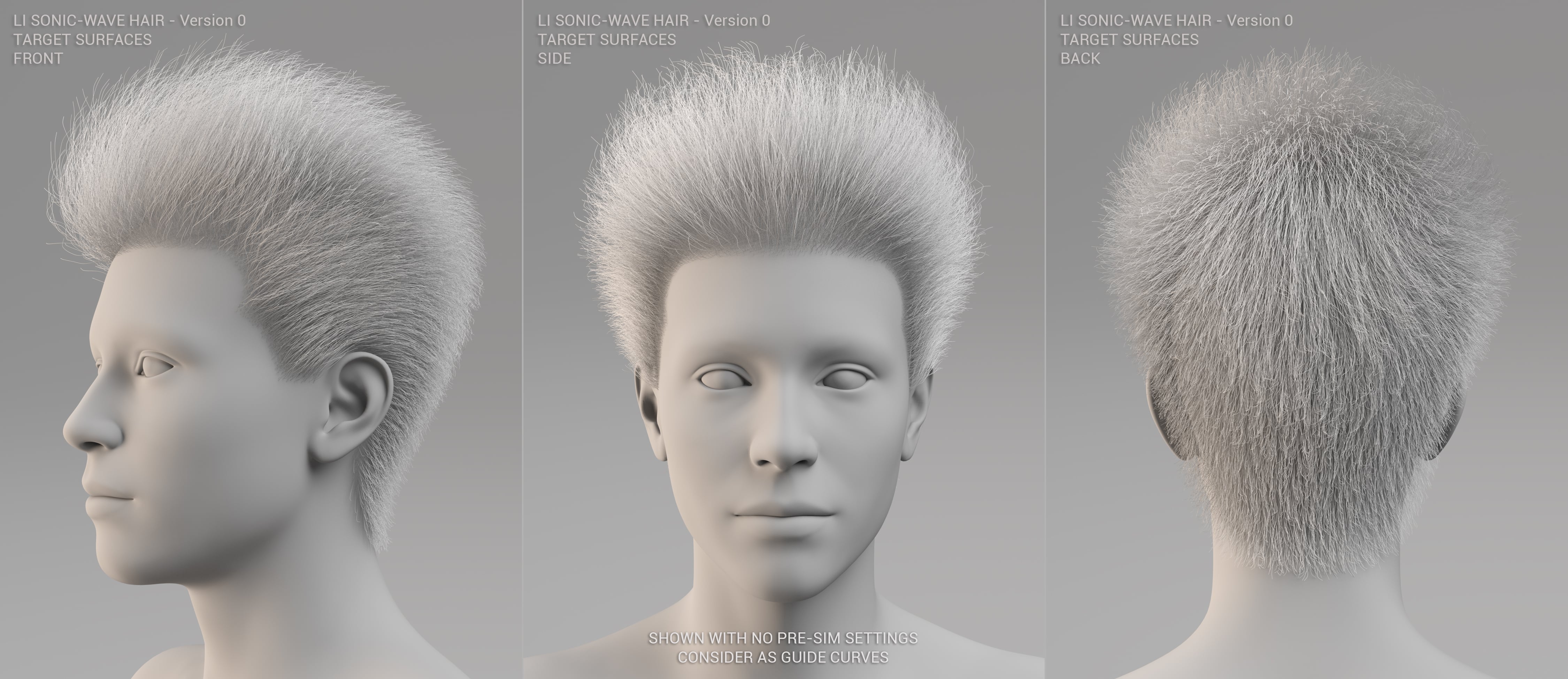 LI Sonic-Wave Hair for Genesis 9 | Daz 3D