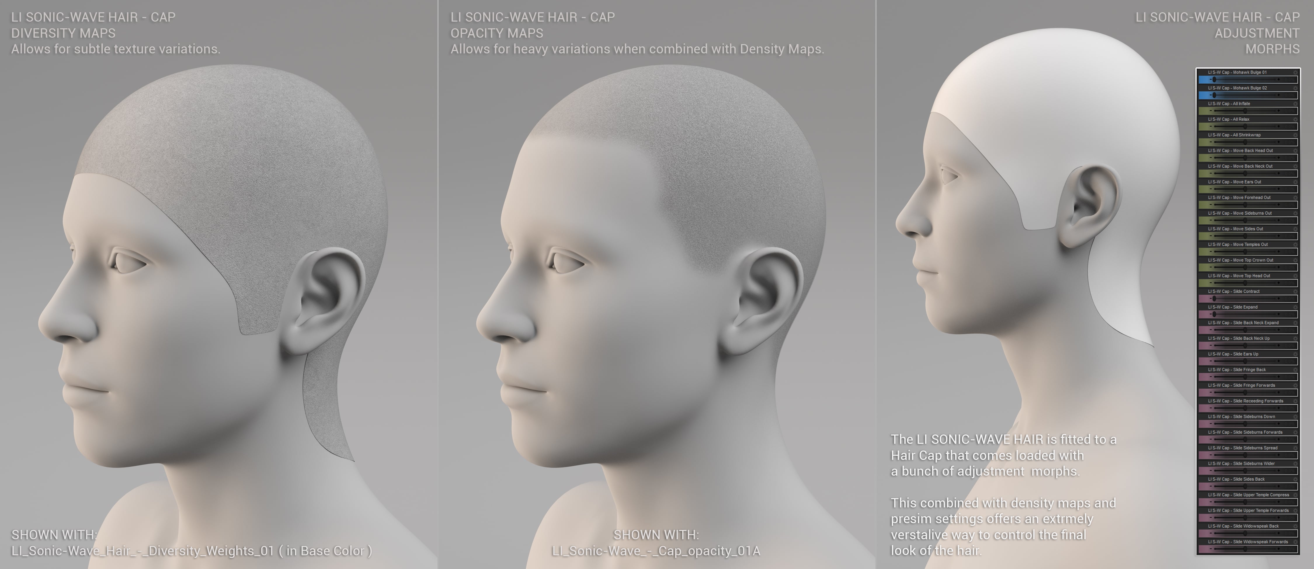 LI Sonic-Wave Hair for Genesis 9 | Daz 3D
