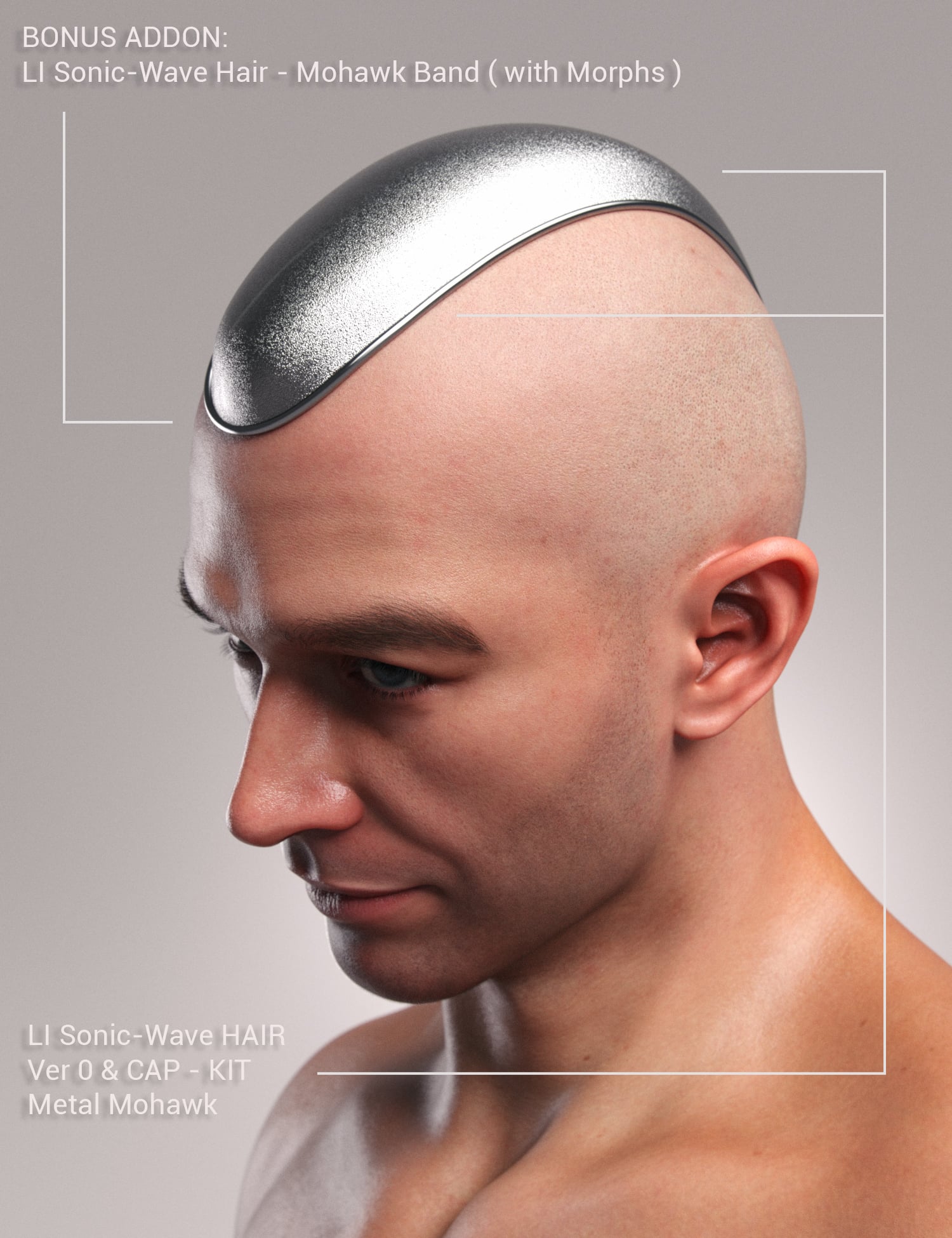 LI Sonic-Wave Hair for Genesis 9 | Daz 3D