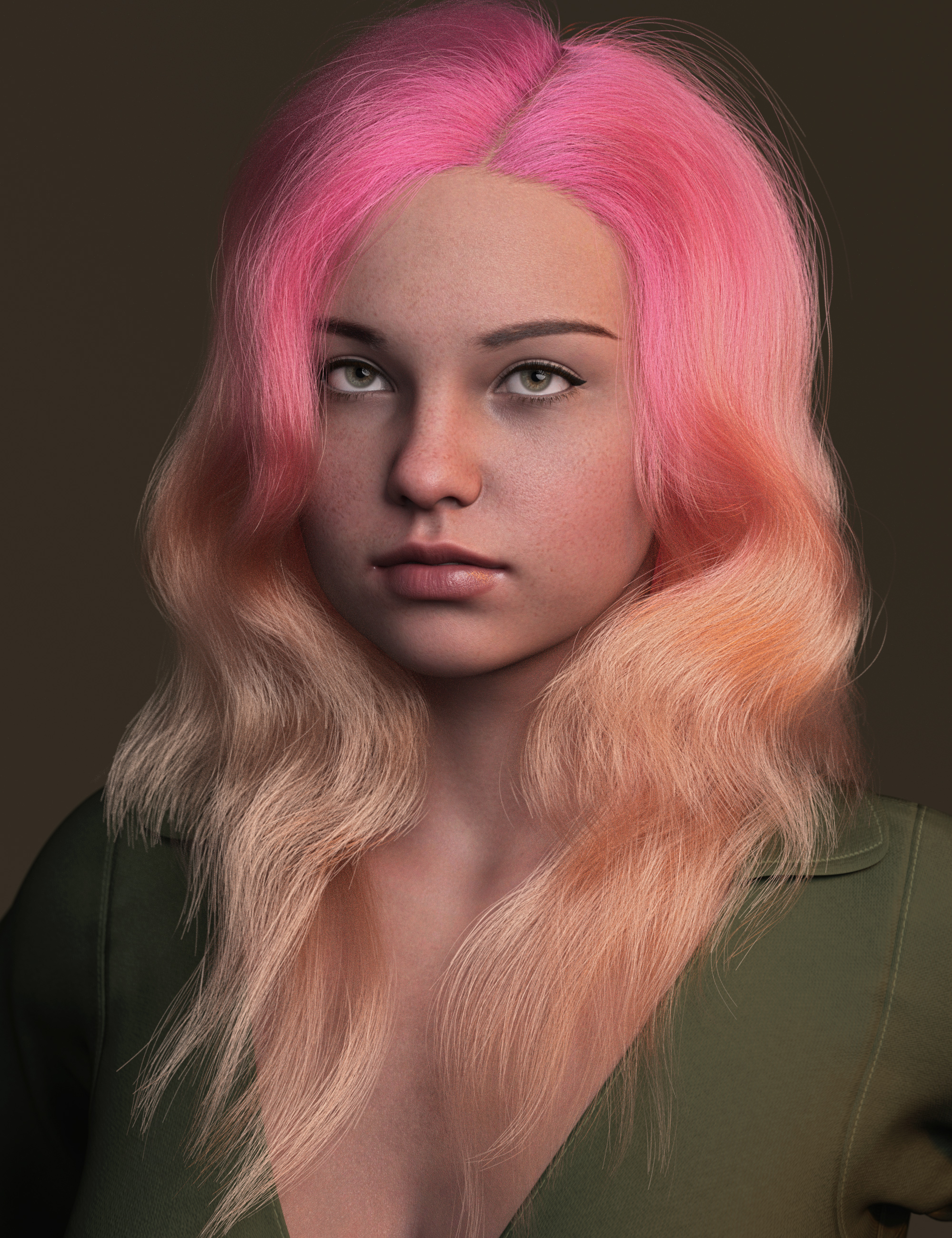 dForce Strand-Based Glamorous Wavy Style Hair Color Expansion | Daz 3D