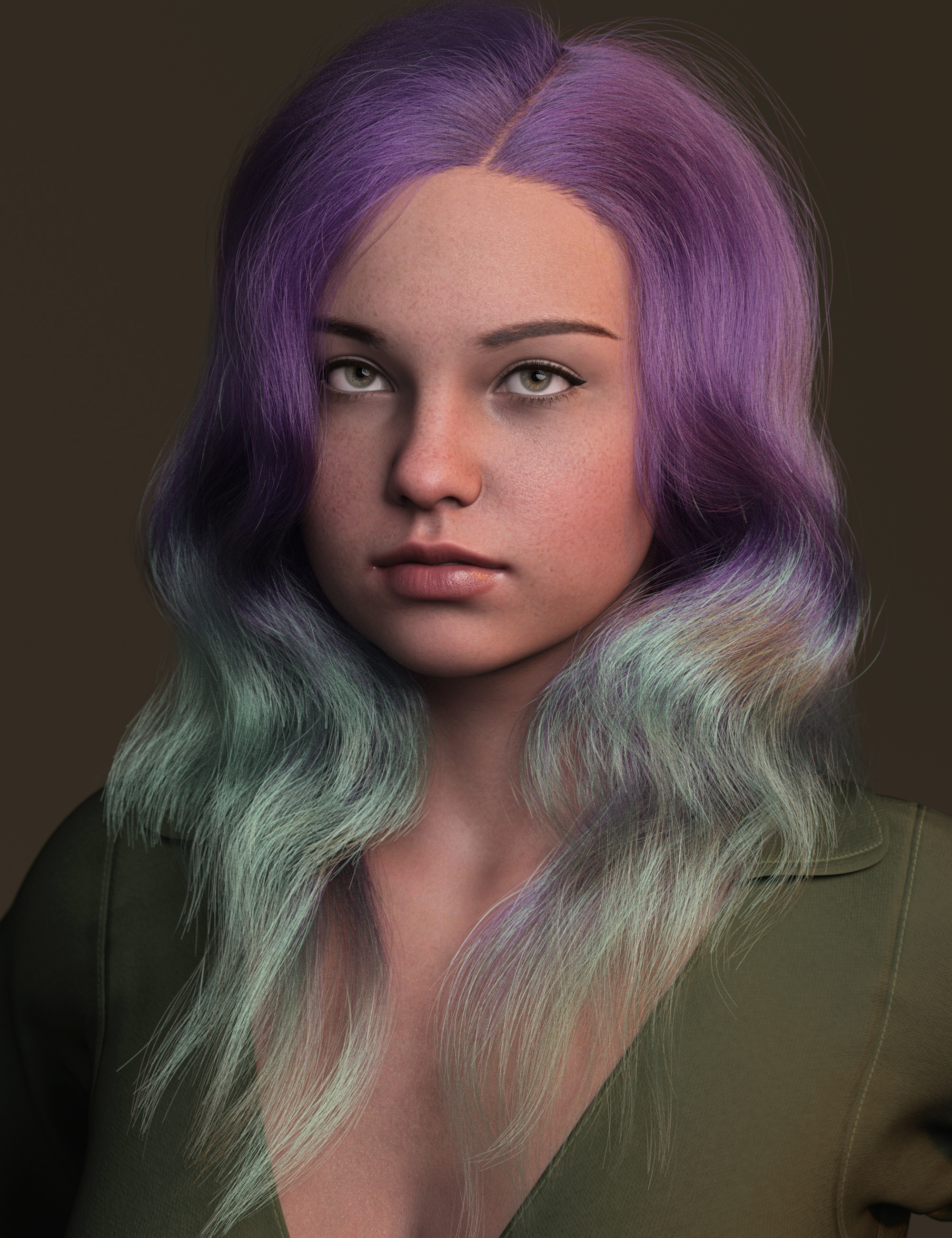 dForce Strand-Based Glamorous Wavy Style Hair Color Expansion | Daz 3D
