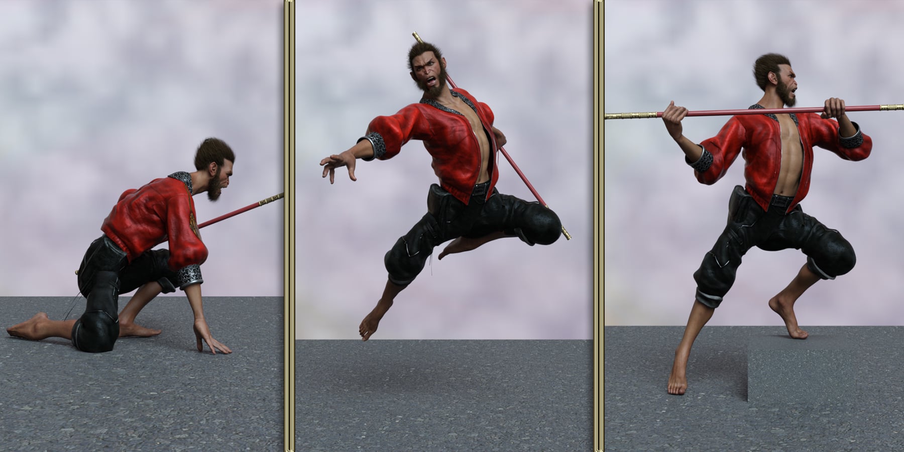 Monkey King Poses for Wukong 9 | Daz 3D