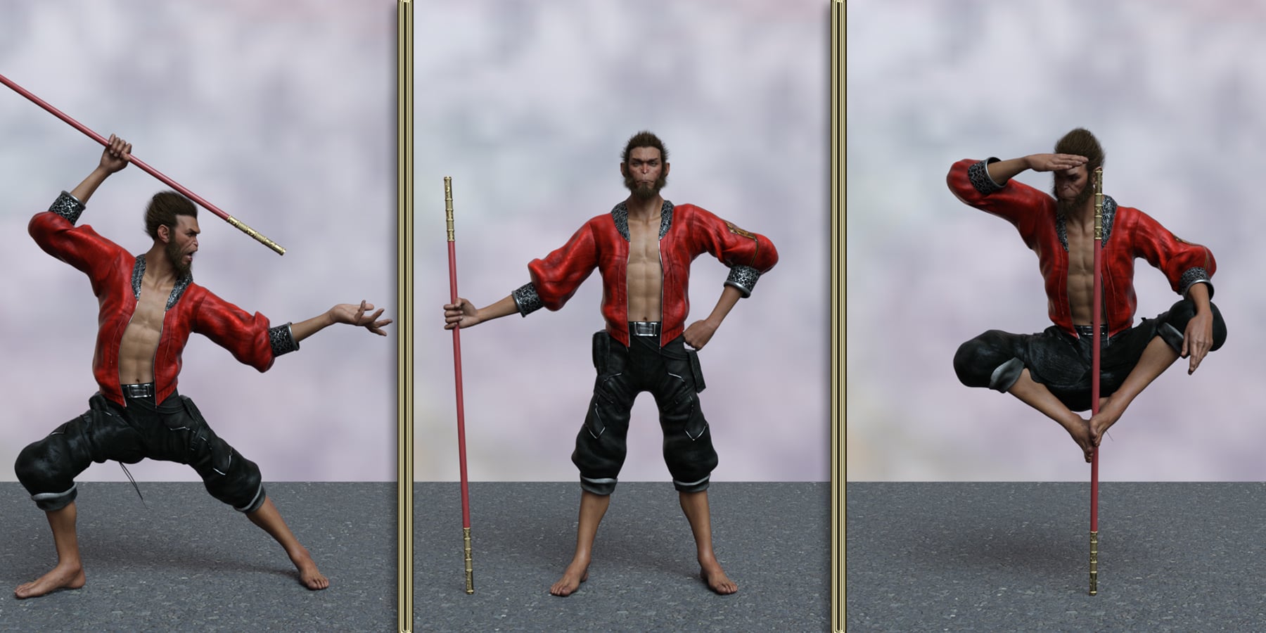 Monkey King Poses for Wukong 9 | Daz 3D