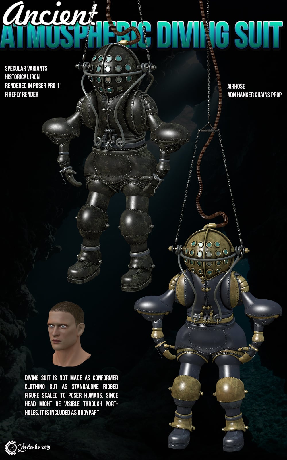 Ancient Atmospheric Diving Suit | Daz 3D