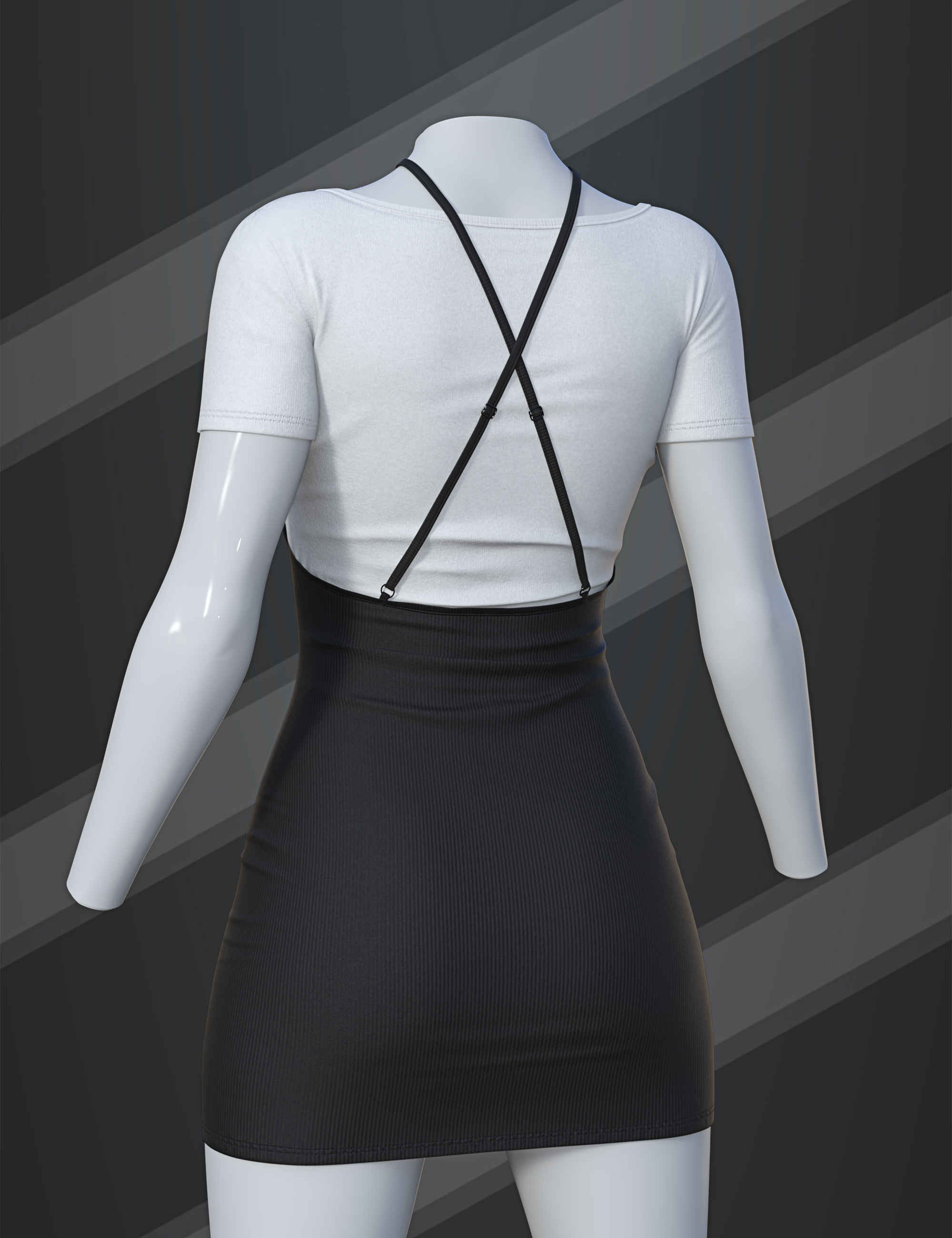 dForce SU Suspender Dress for Genesis 9, 8.1, and 8 Female | Daz 3D