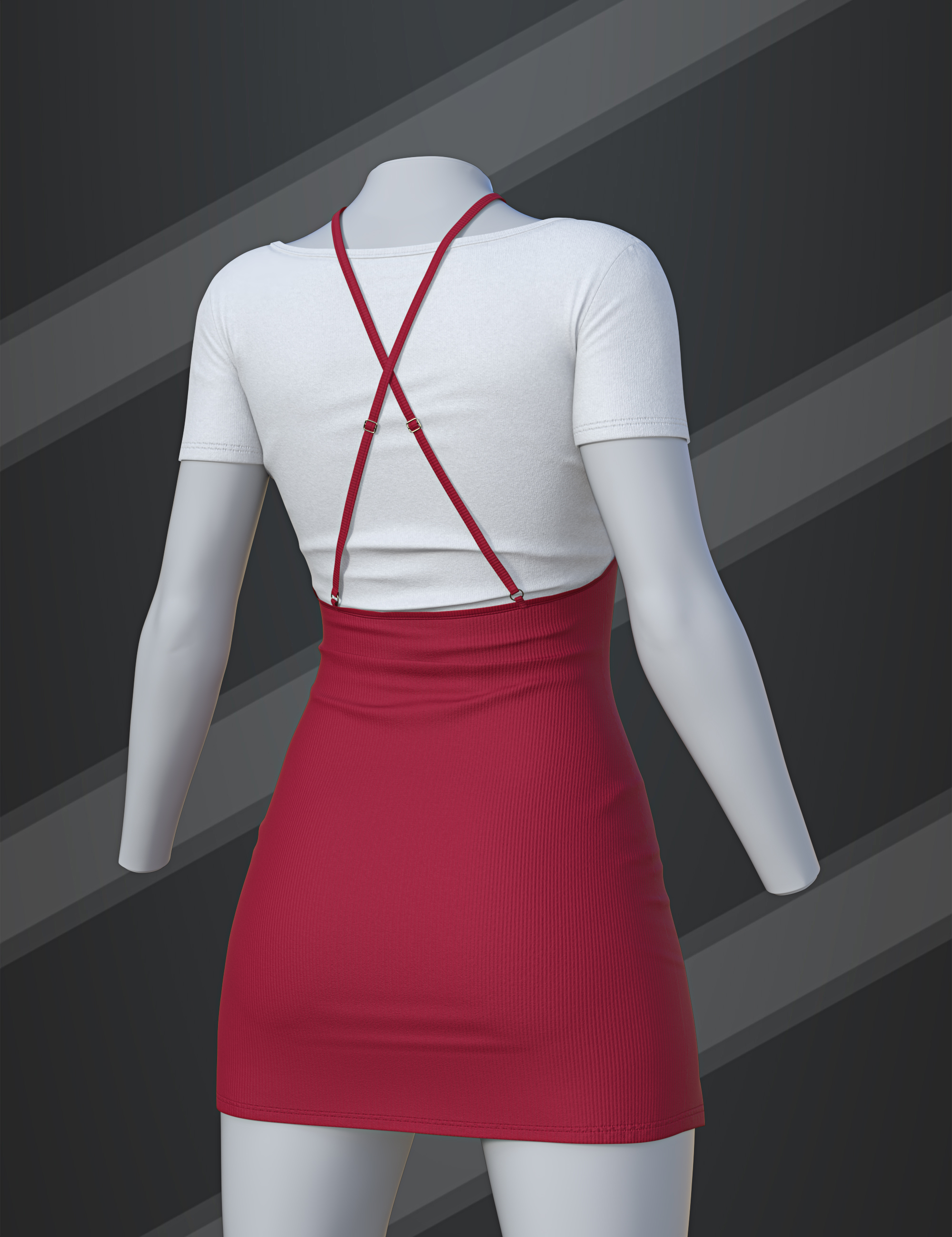 dForce SU Suspender Dress for Genesis 9, 8.1, and 8 Female | Daz 3D