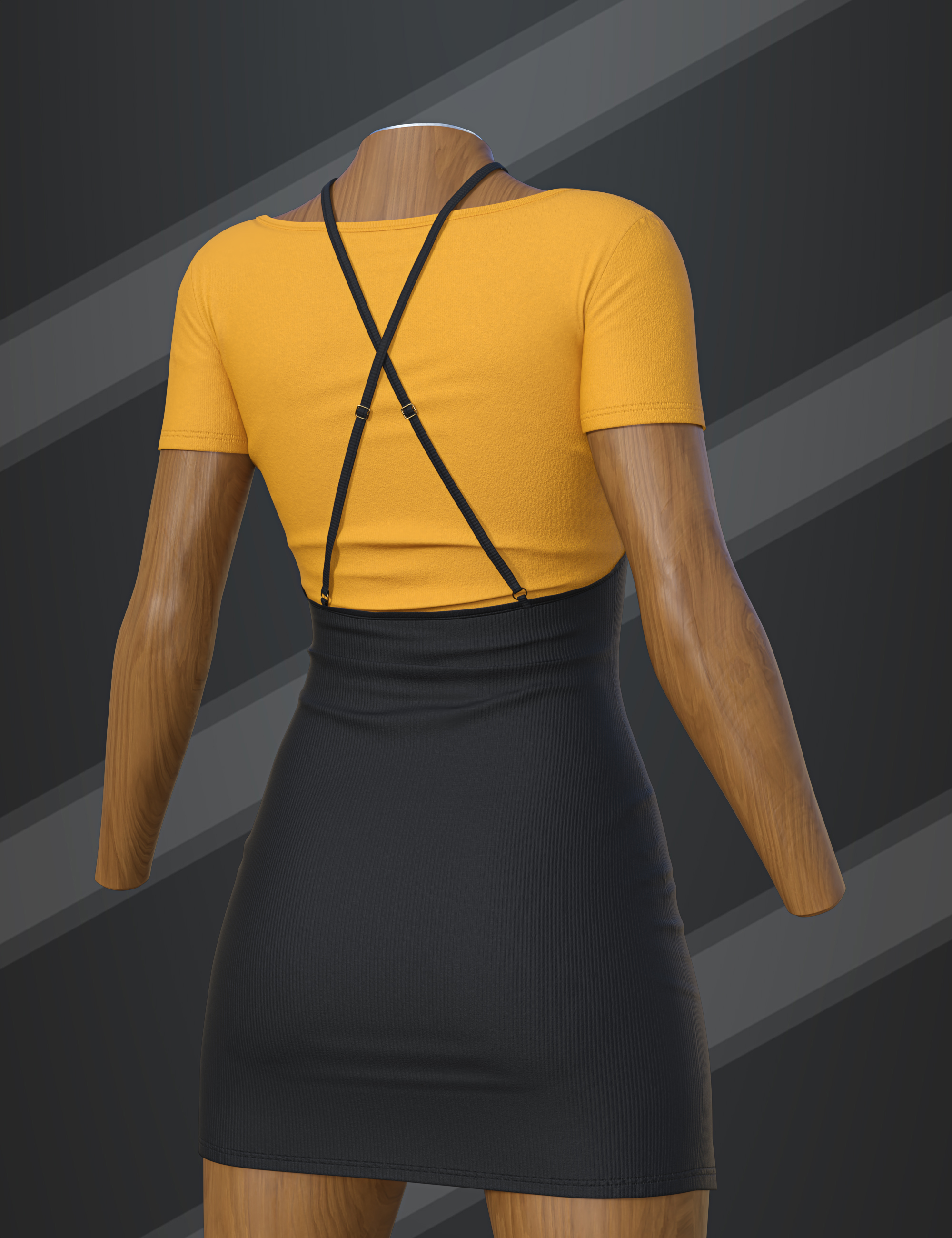 dForce SU Suspender Dress for Genesis 9, 8.1, and 8 Female | Daz 3D