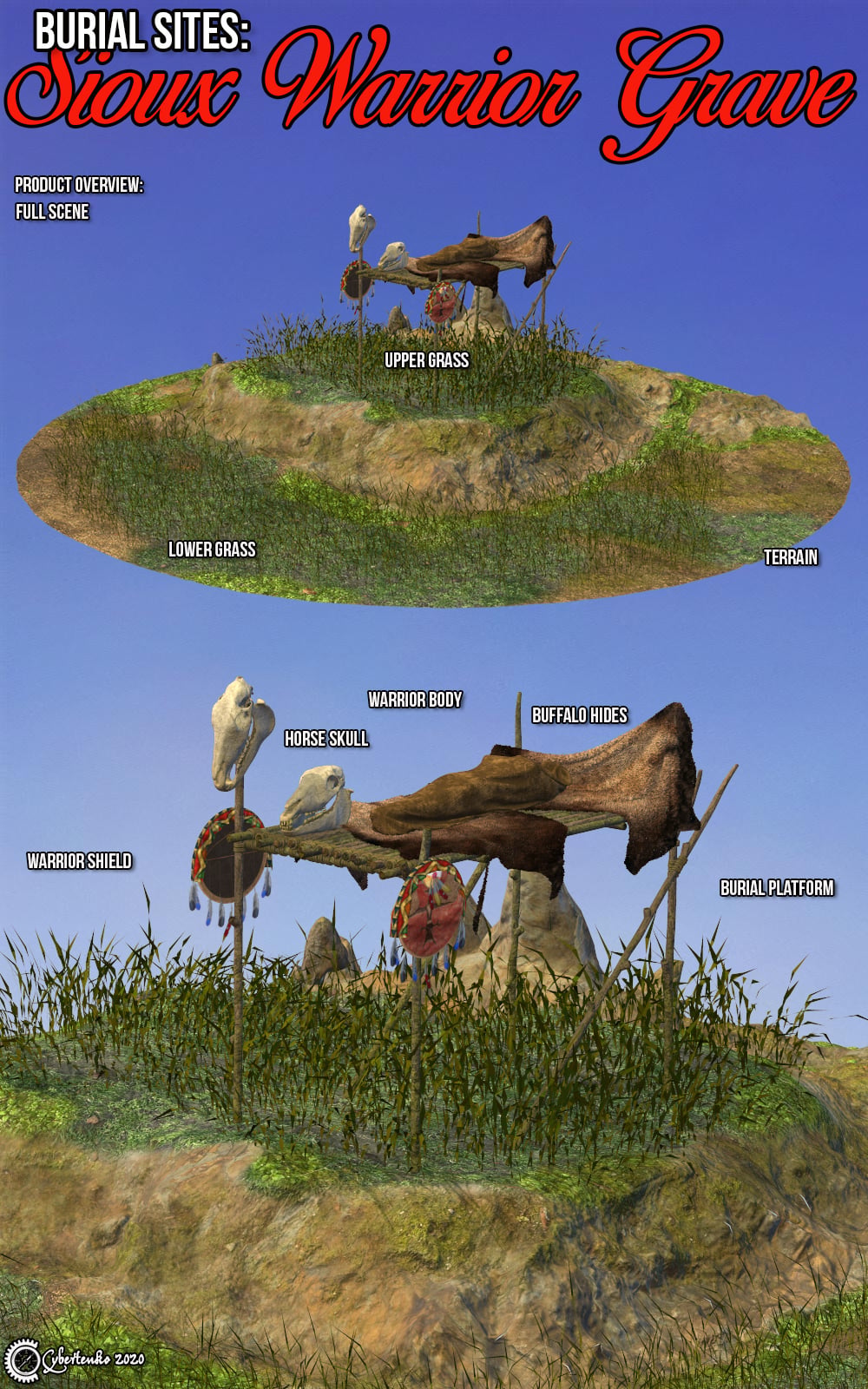 Burial Sites - Sioux Warrior Grave | Daz 3D