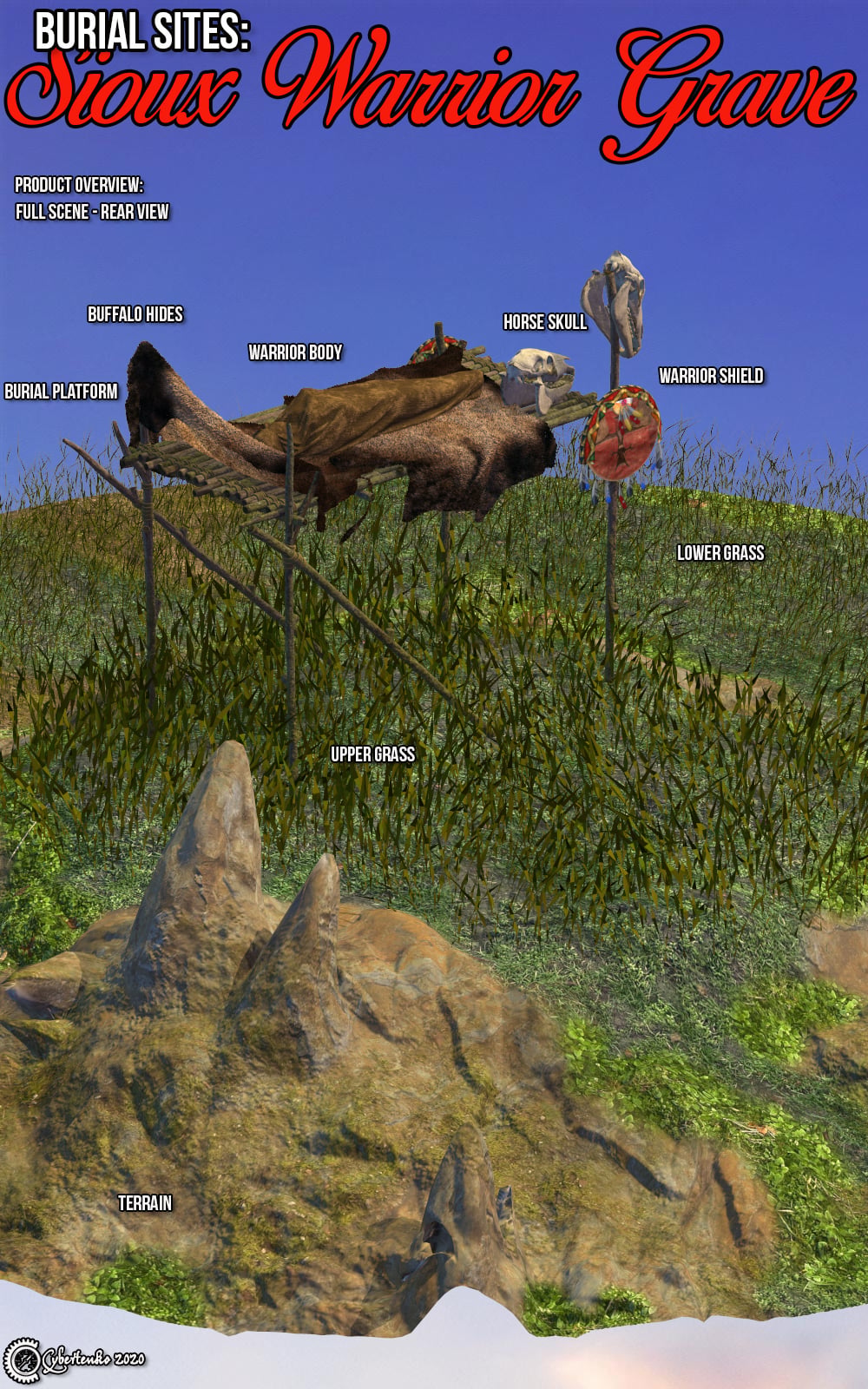 Burial Sites - Sioux Warrior Grave | Daz 3D