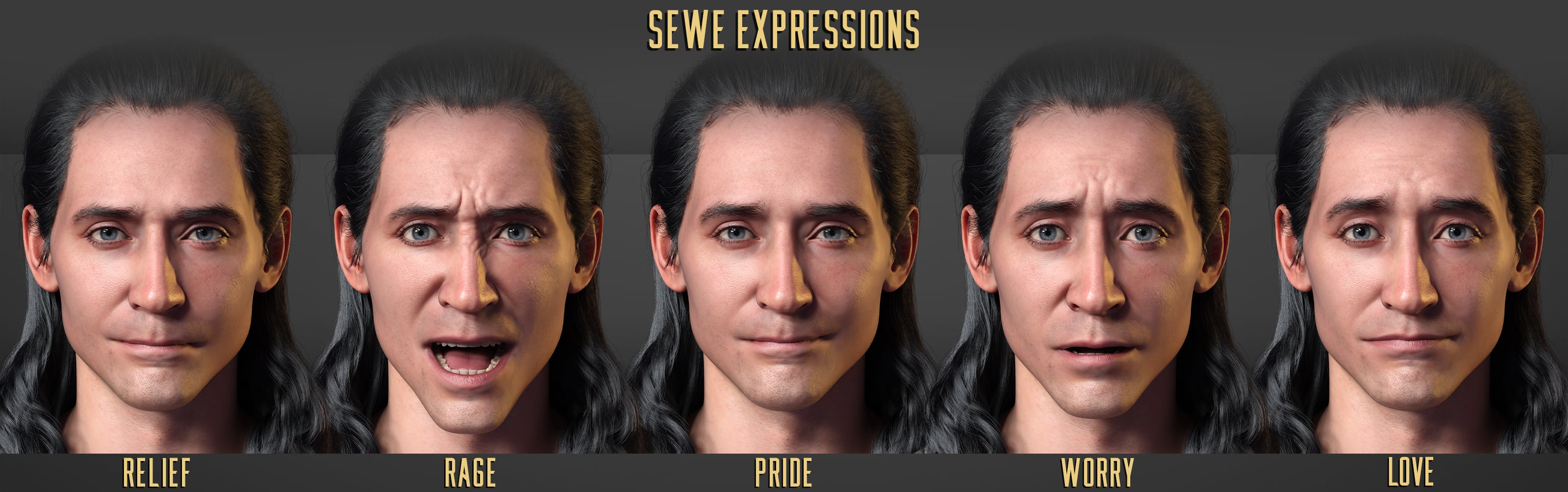 Subtle Expressions for Wagner 9 Edition | Daz 3D