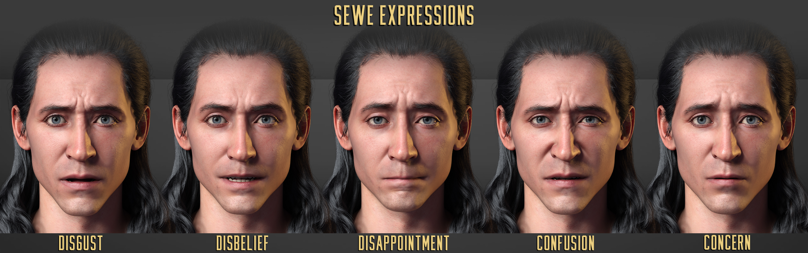Subtle Expressions for Wagner 9 Edition | Daz 3D