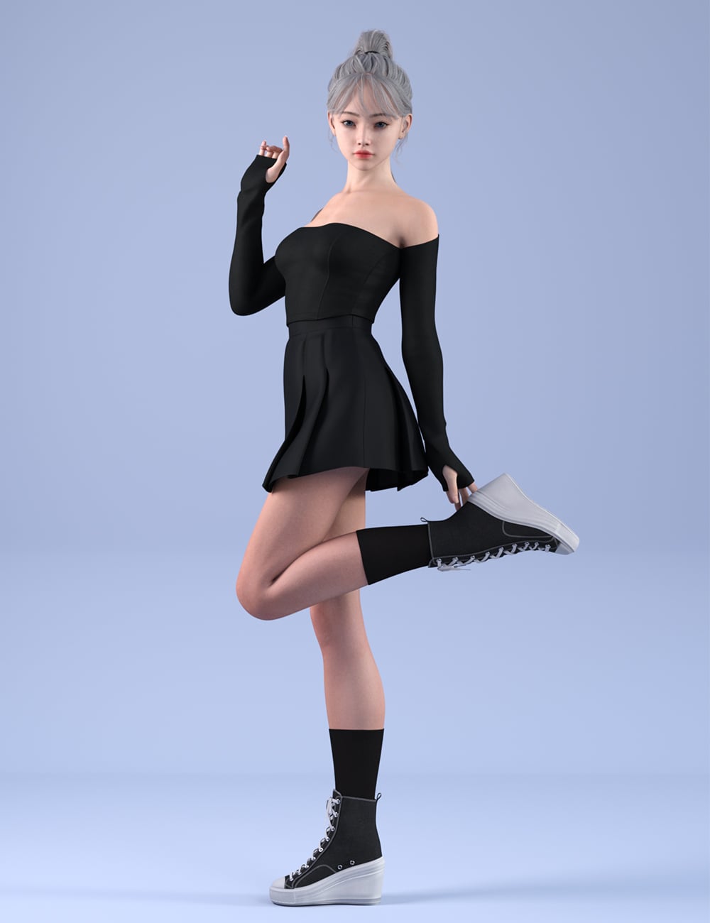 dForce HnC24 Off Shoulder Outfits for Genesis 9 | Daz 3D