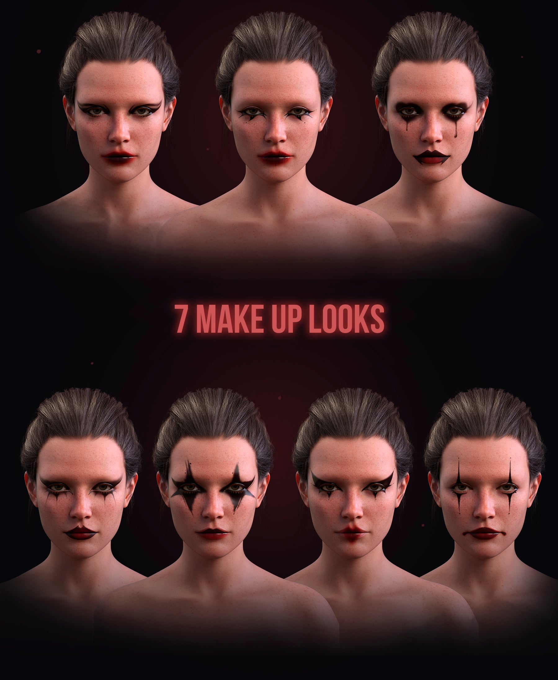 LA Dramatic Make Up for Genesis 9 | Daz 3D
