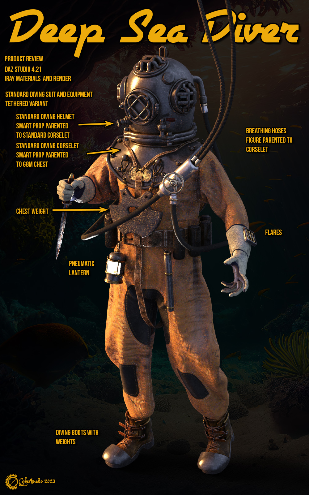 Deep Sea Diver for G8M | Daz 3D