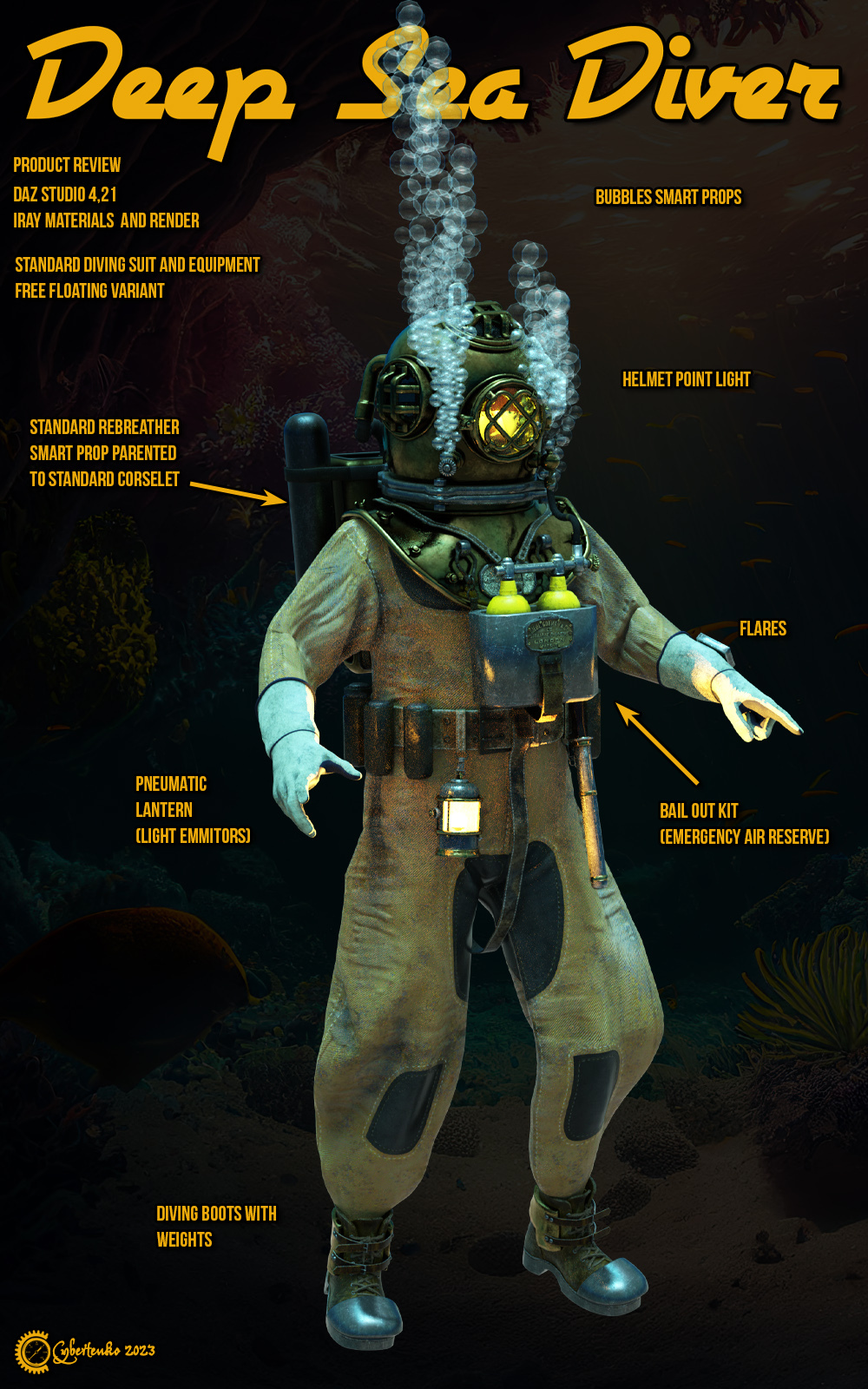 Deep Sea Diver for G8M | Daz 3D