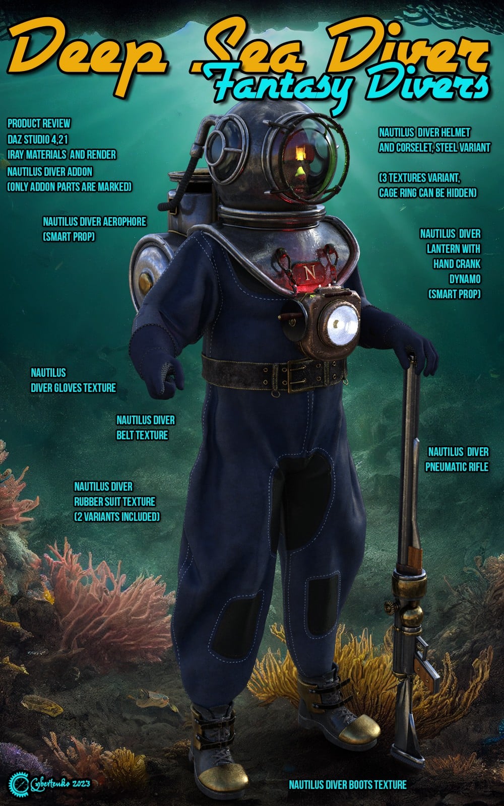 Deep Sea Diver - Fantasy Divers | Daz 3D
