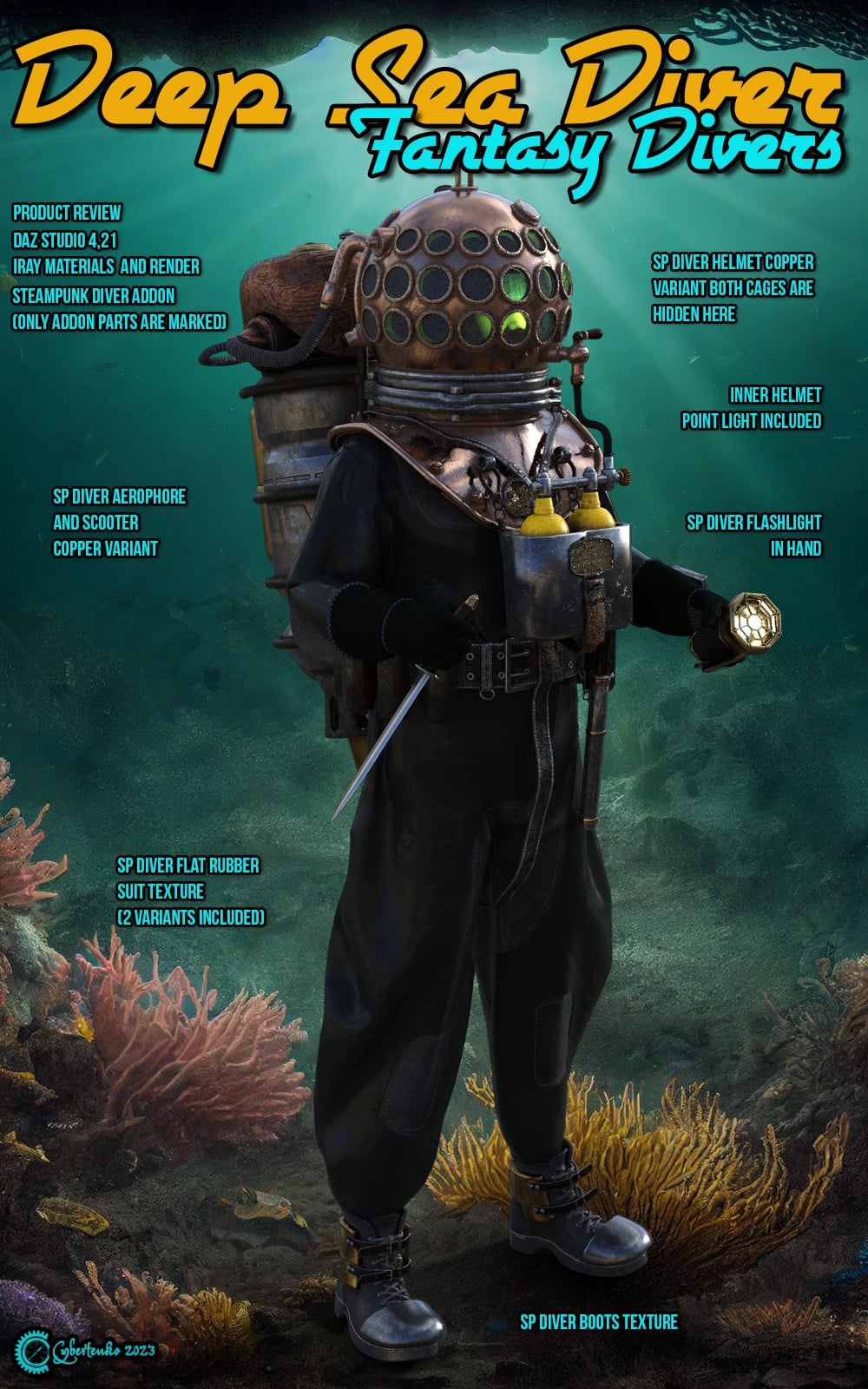 Deep Sea Diver - Fantasy Divers | Daz 3D