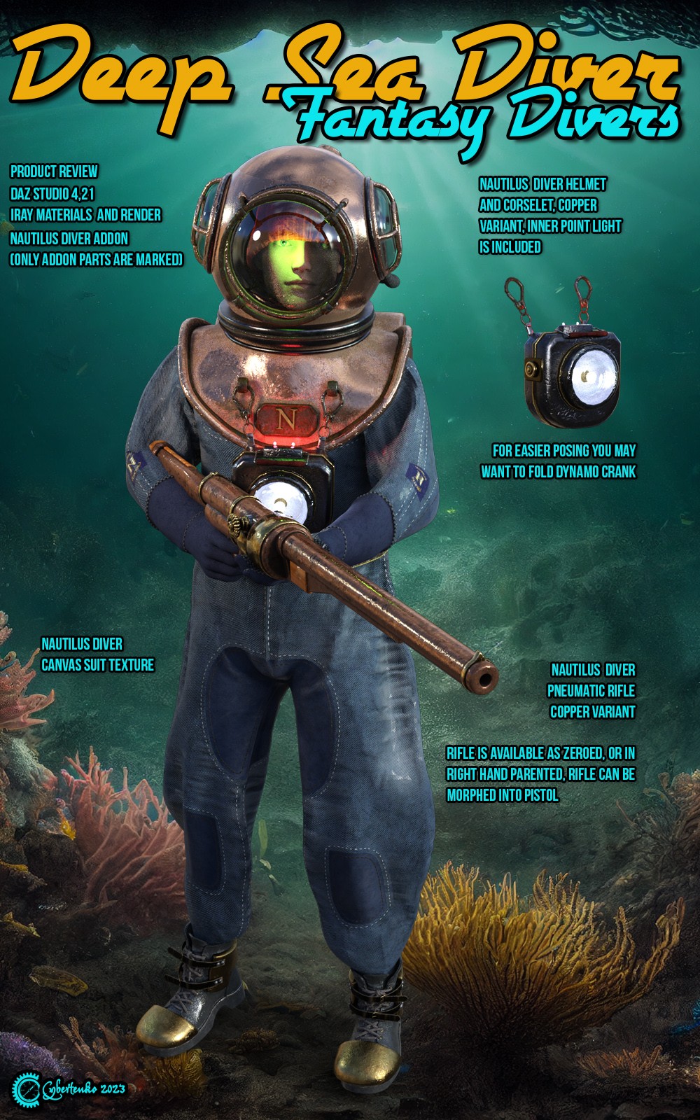 Deep Sea Diver - Fantasy Divers | Daz 3D