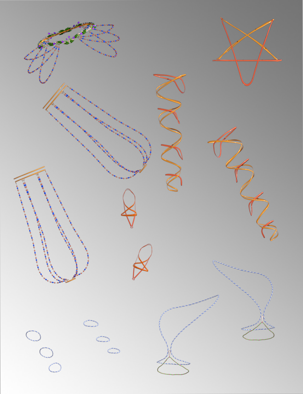 dForce Leg Chains for Genesis 9 | Daz 3D