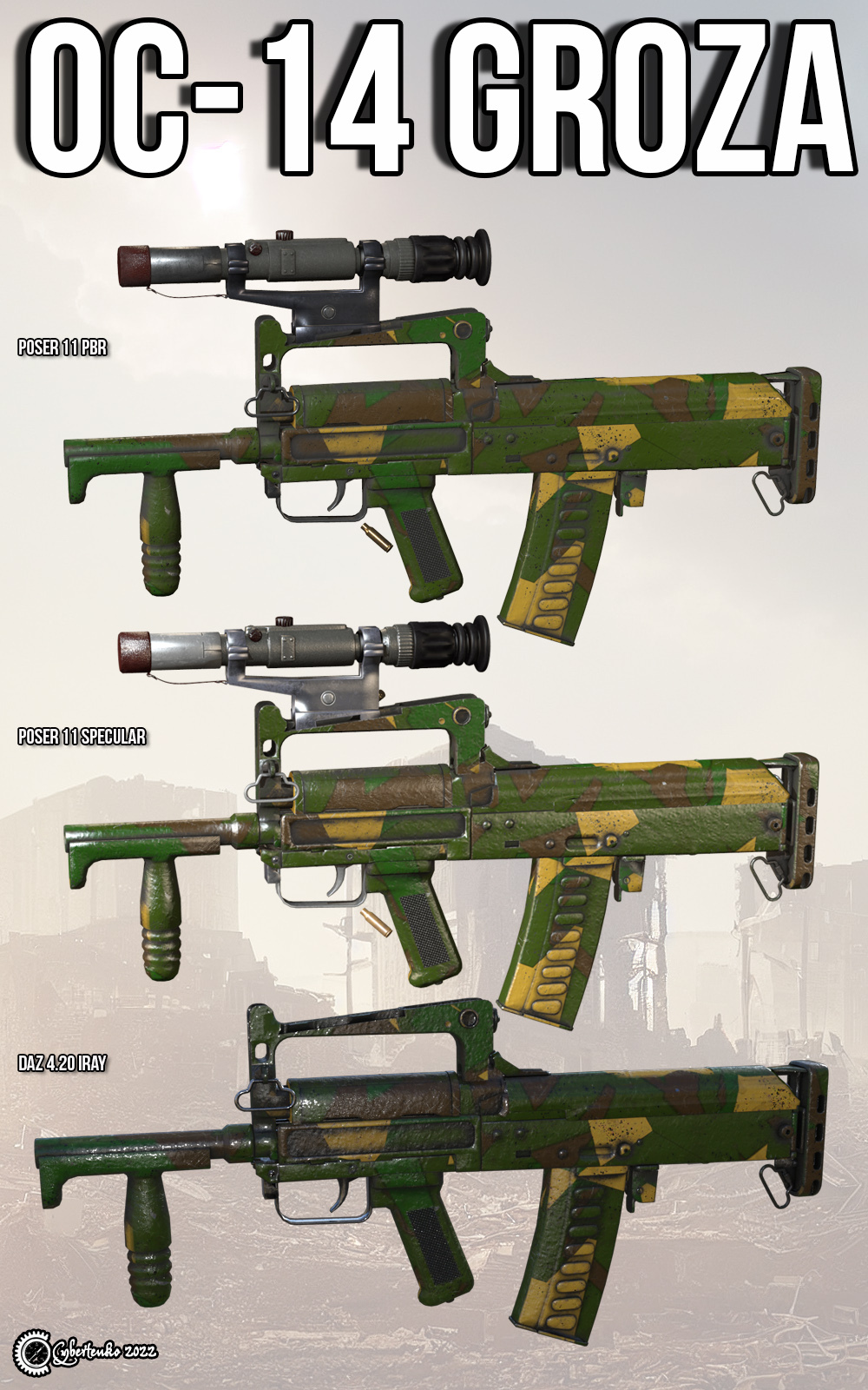 Groza Modular Assault Rifle | Daz 3D