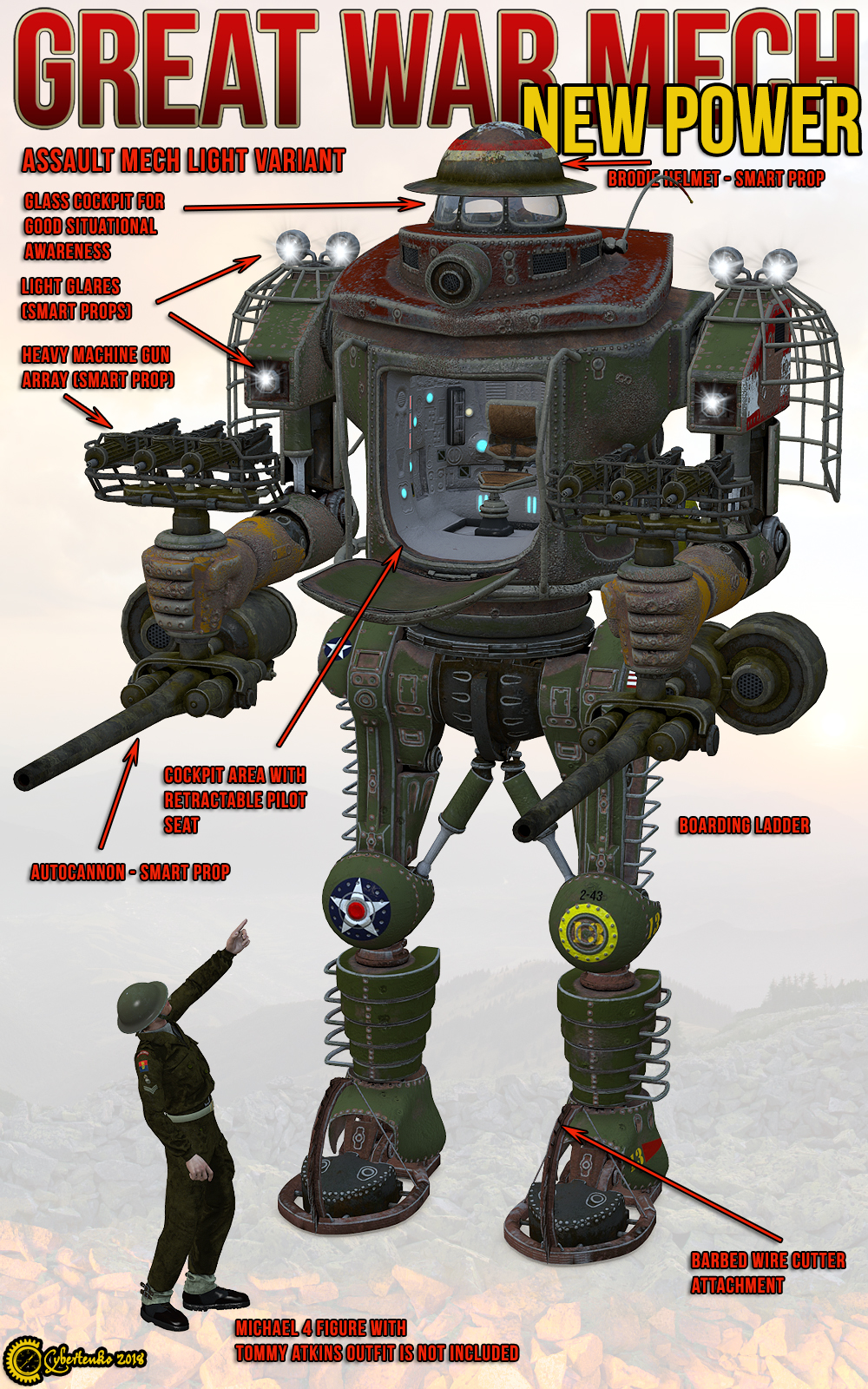 Great War Mech - New Power | Daz 3D