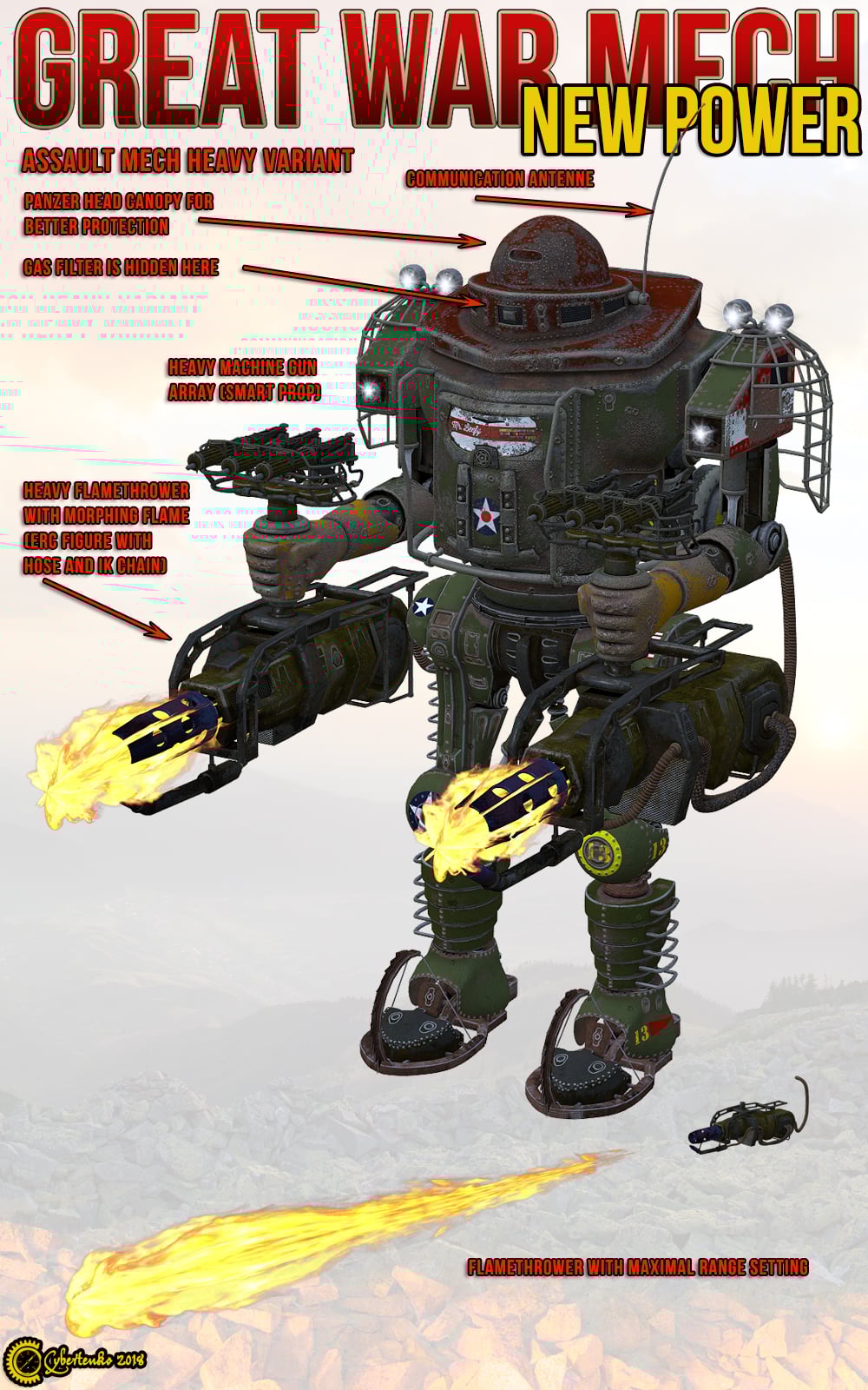 Great War Mech - New Power | Daz 3D