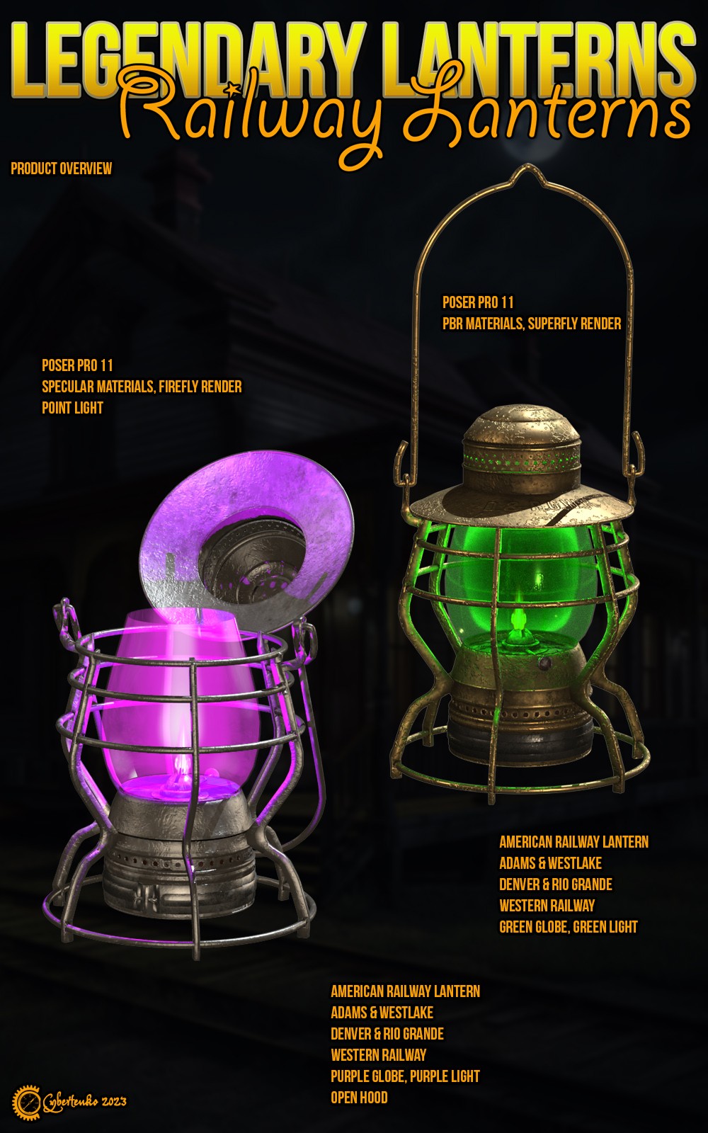 Legendary Lanterns - Railway Lanterns | Daz 3D