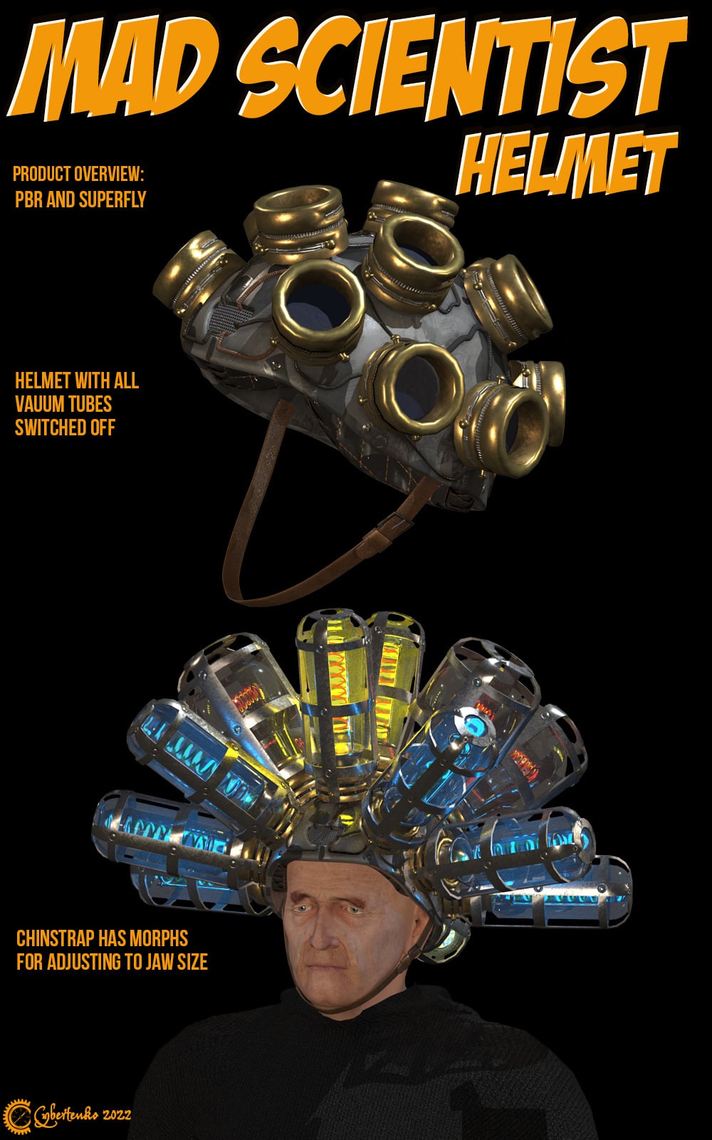 Mad Scientist Helmet ...and Spectacles | Daz 3D