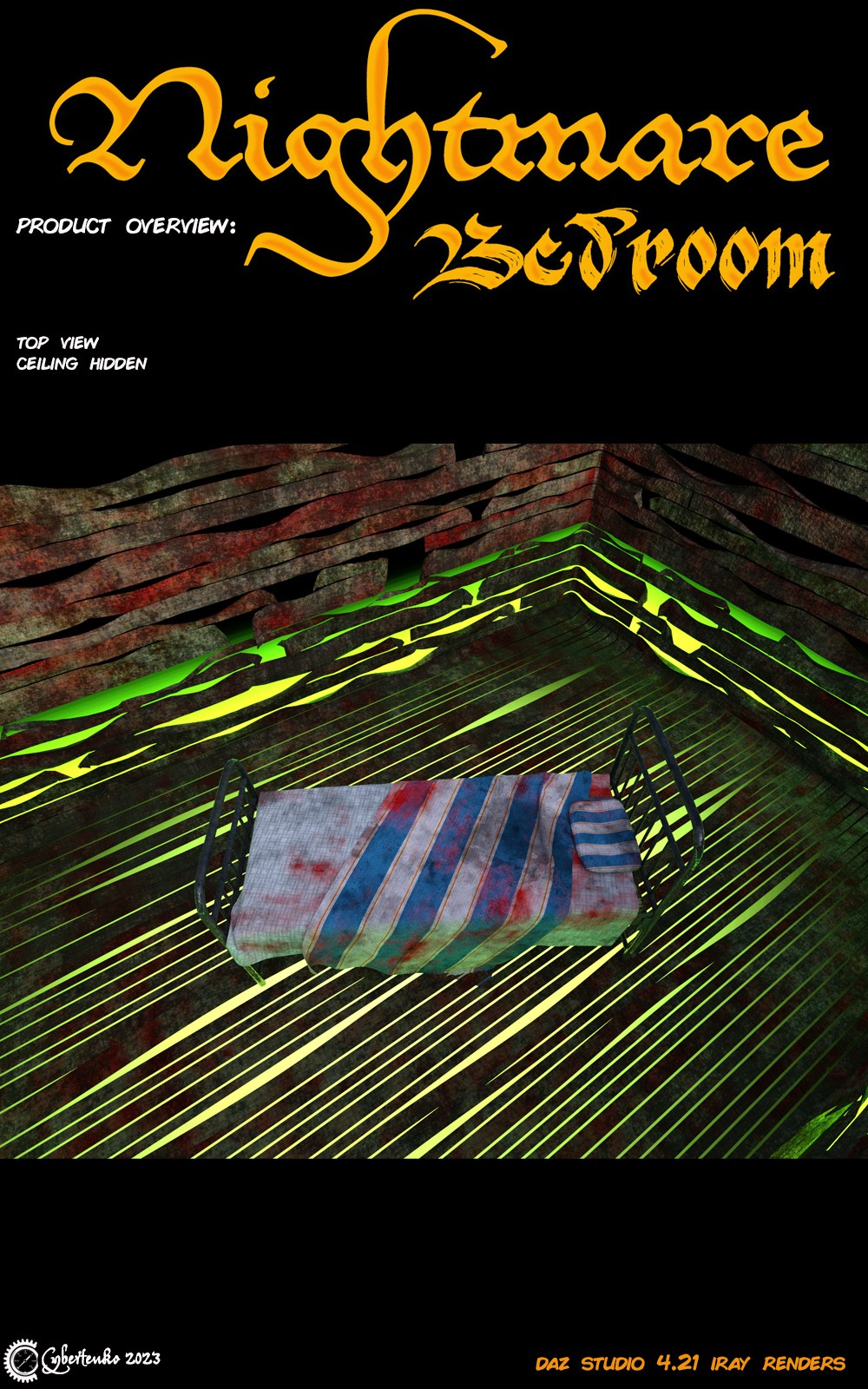 Nightmare Bedroom for DAZ | Daz 3D
