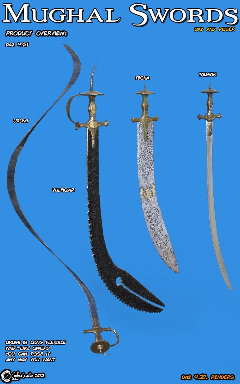 Mughal Swords -The Most gruesome Swords from India | Daz 3D