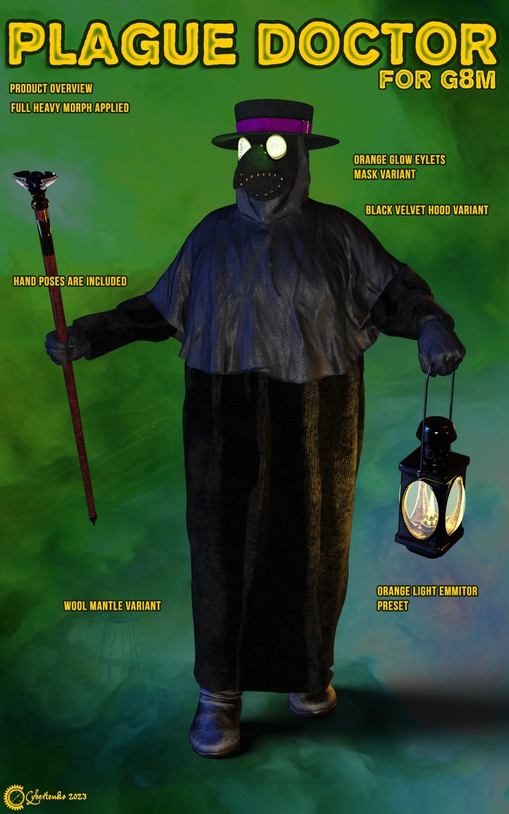 Plague Doctor for G8M | Daz 3D