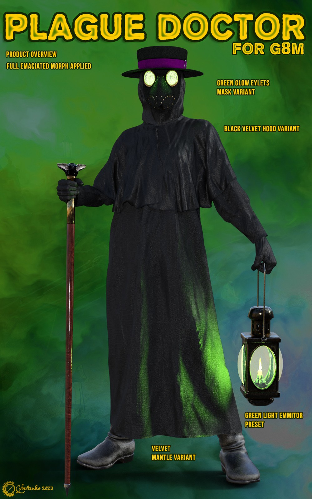 Plague Doctor for G8M | Daz 3D