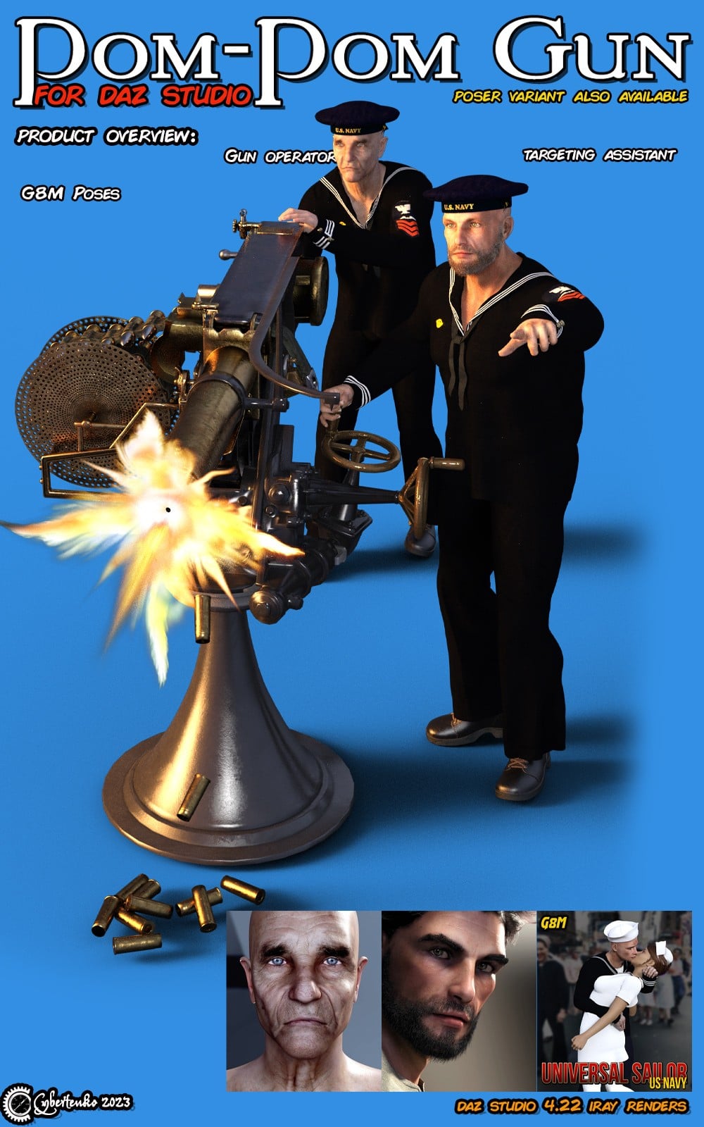 Pom-Pom Gun for Daz | Daz 3D