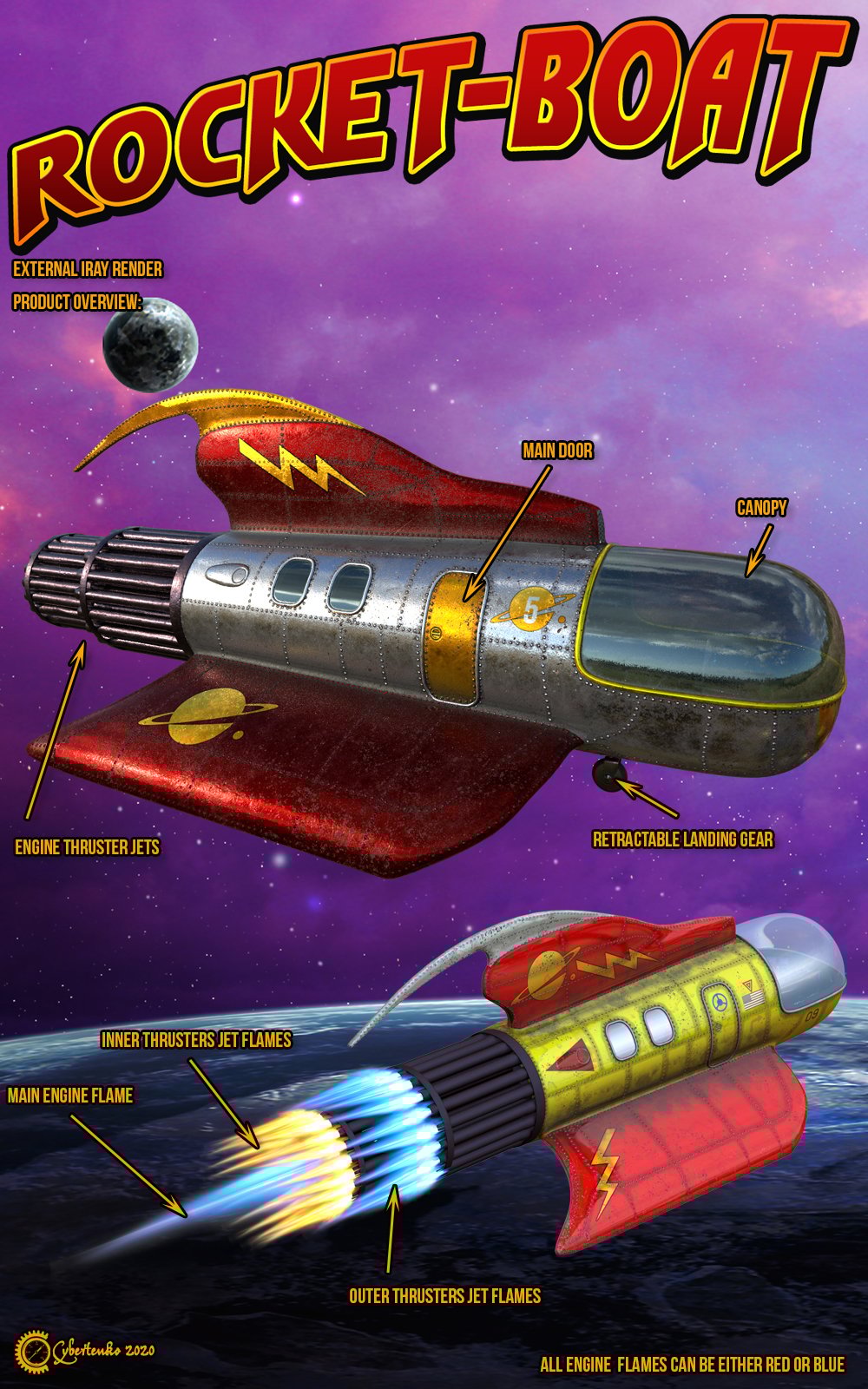 Rocket-Boat | Daz 3D