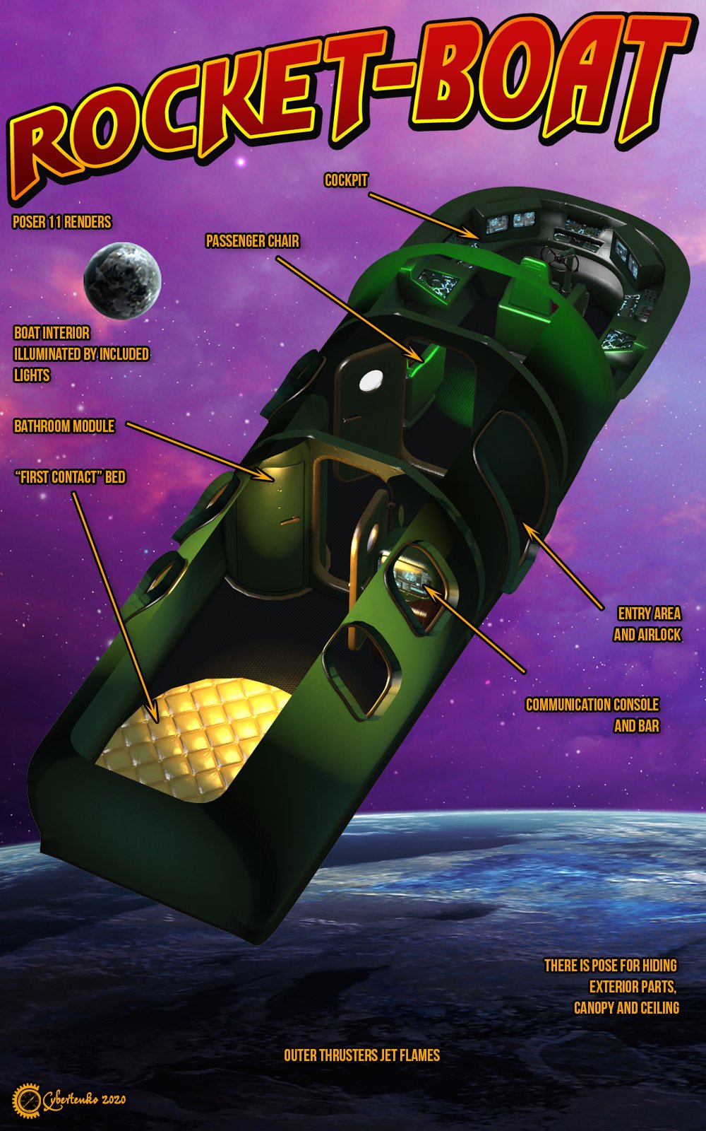 Rocket-Boat | Daz 3D