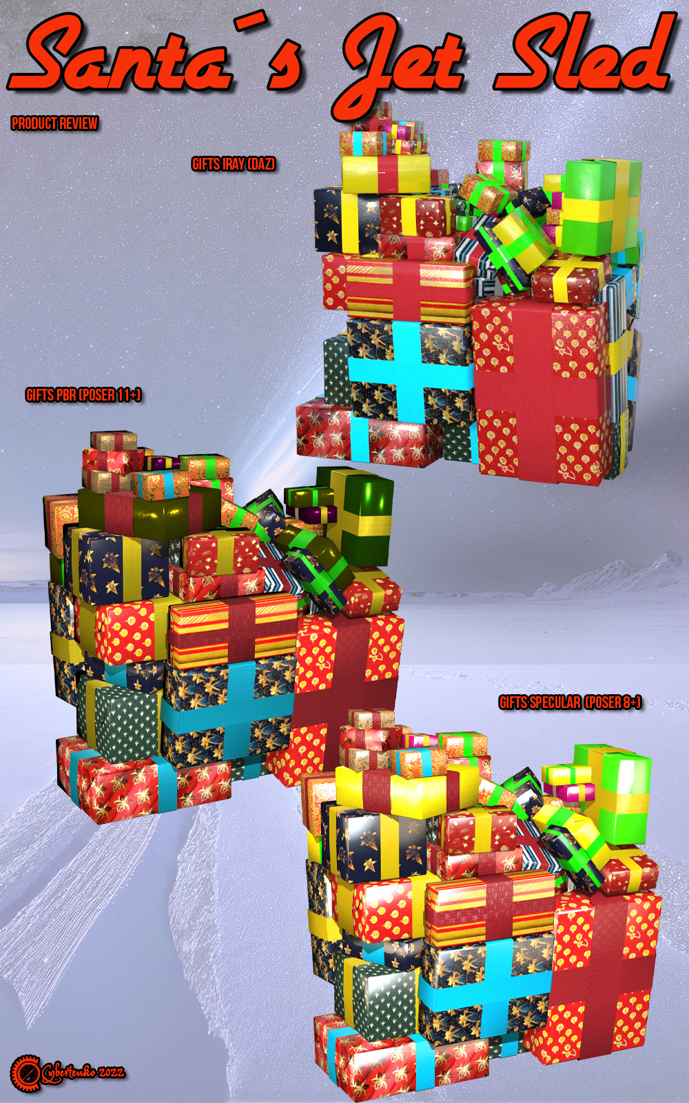Santas Jet Sled | Daz 3D