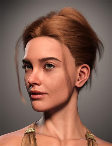 FE Princess Whiskers Updo Hair for Genesis 9 | Daz 3D