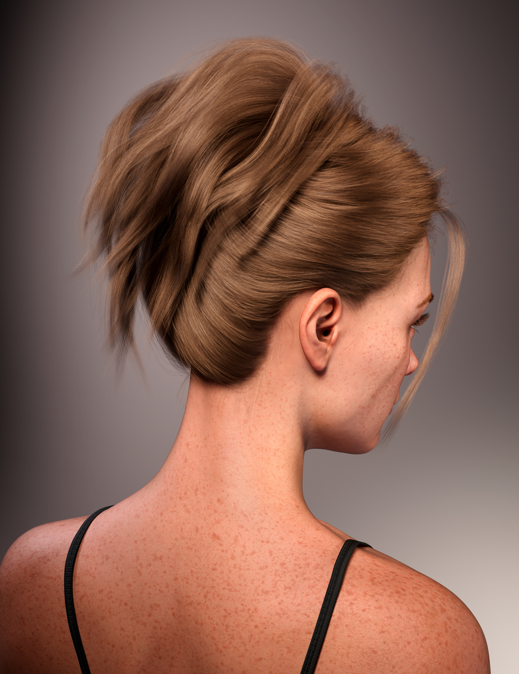 FE Princess Whiskers Updo Hair for Genesis 9 | Daz 3D